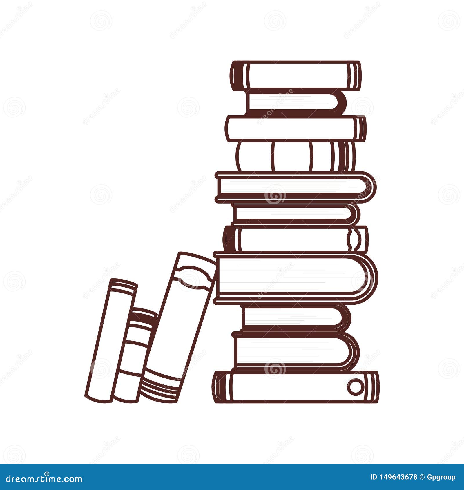 Stack Of Books Silhouette