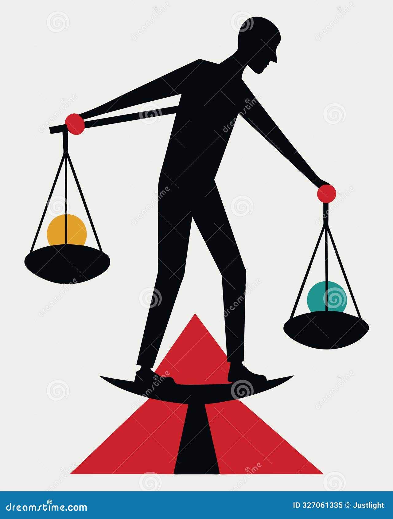 A Silhouette Standing on a Scale that is Missing One of Its Legs ...