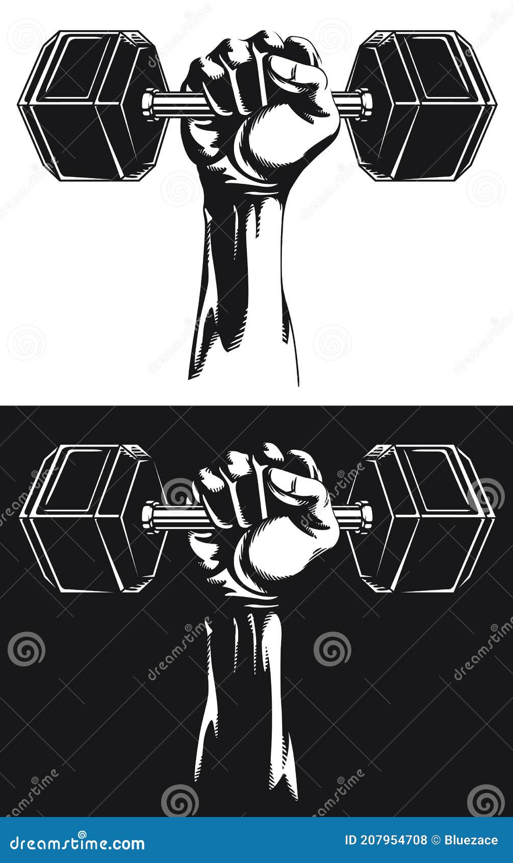 Silhouette The Strong Man With Sunlight On Sky Background Royalty-Free ...