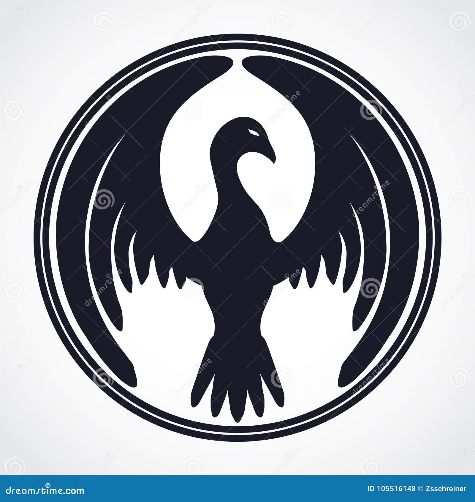 Circle bird mascot symbol stock illustration. Illustration of modern ...