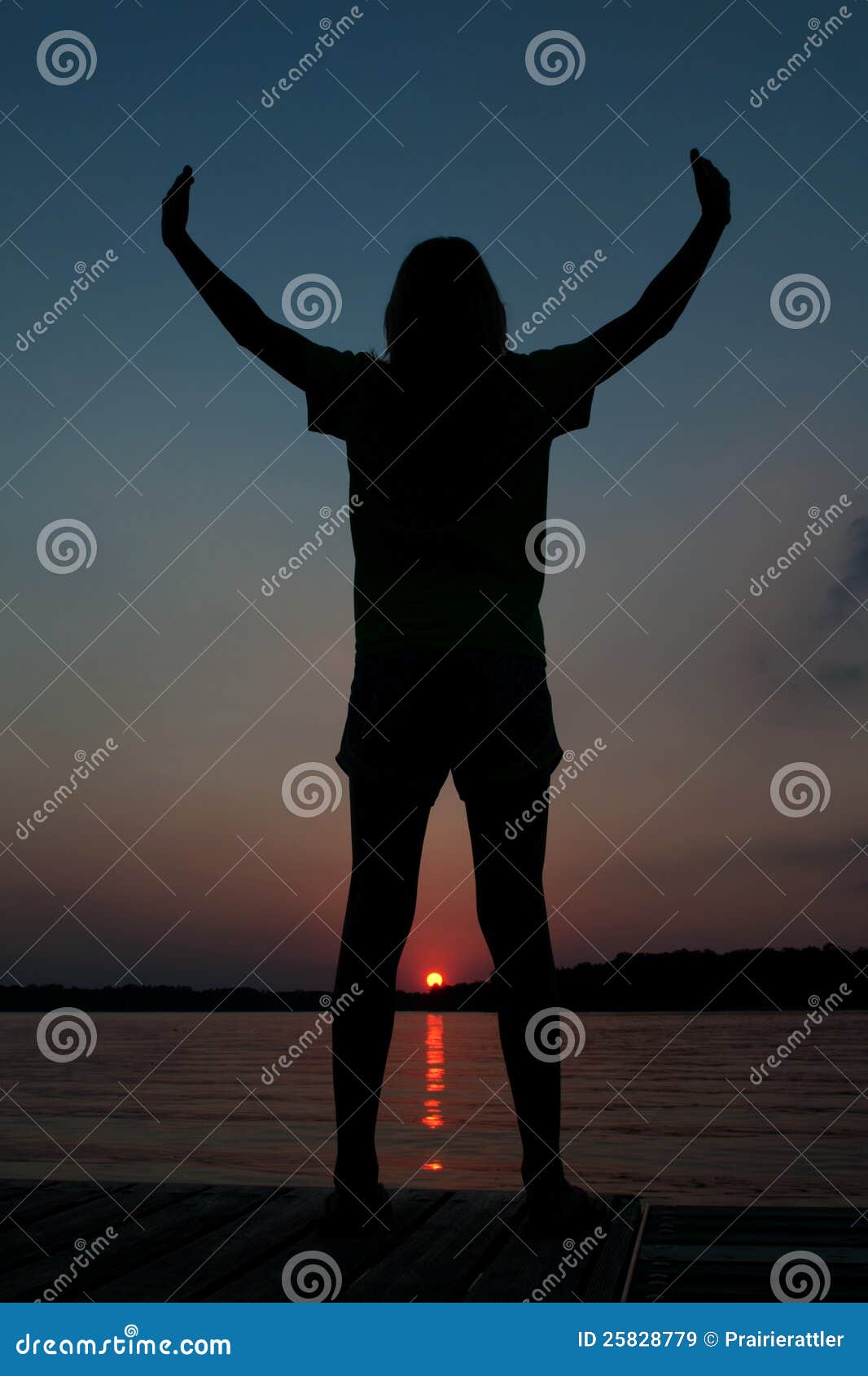 Silhouette Sunset Pose stock image. Image of sunlight - 25828779