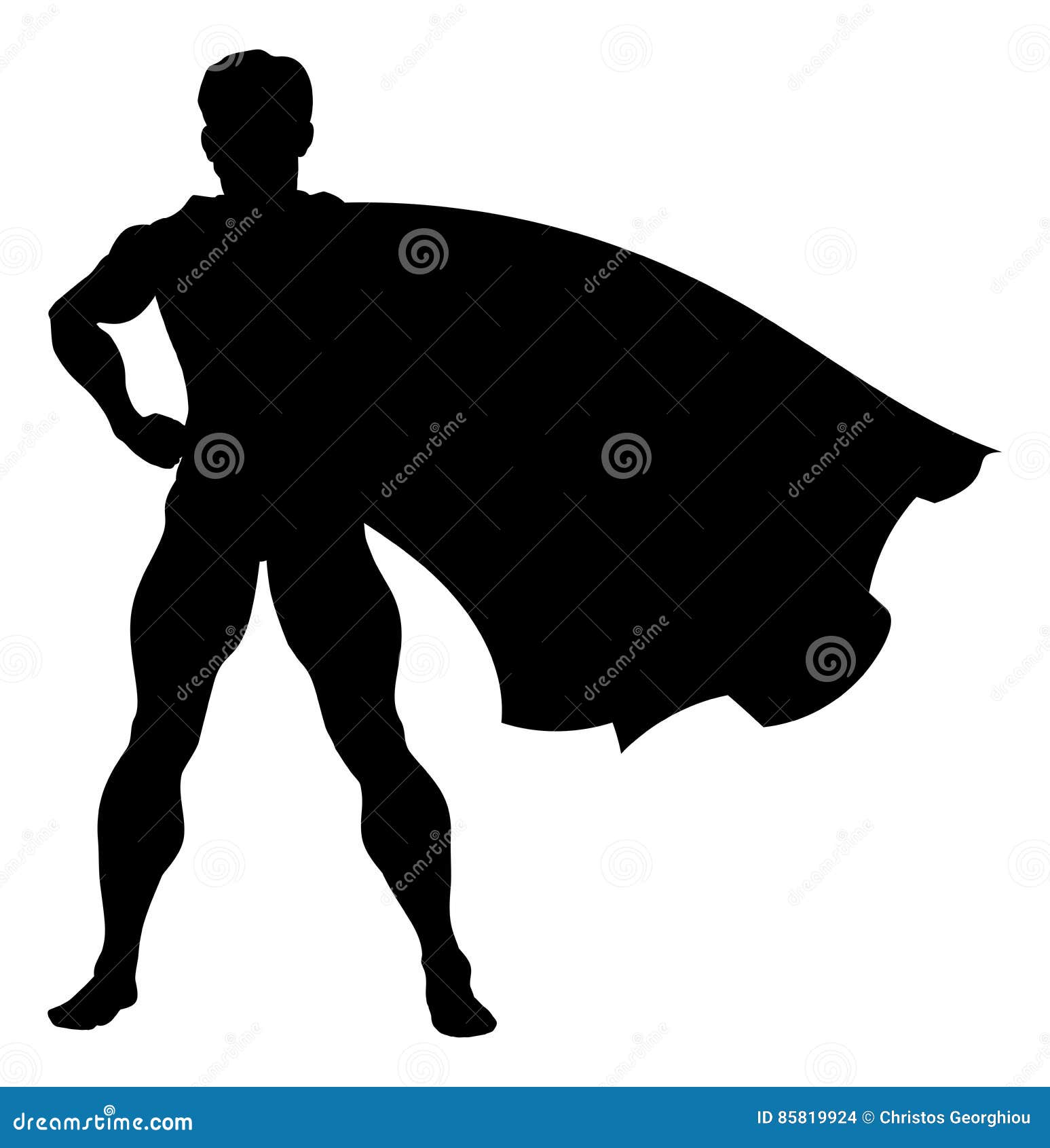 Silhouette Of Superhero Fly With Head From Pixel Transformation . Stock ...