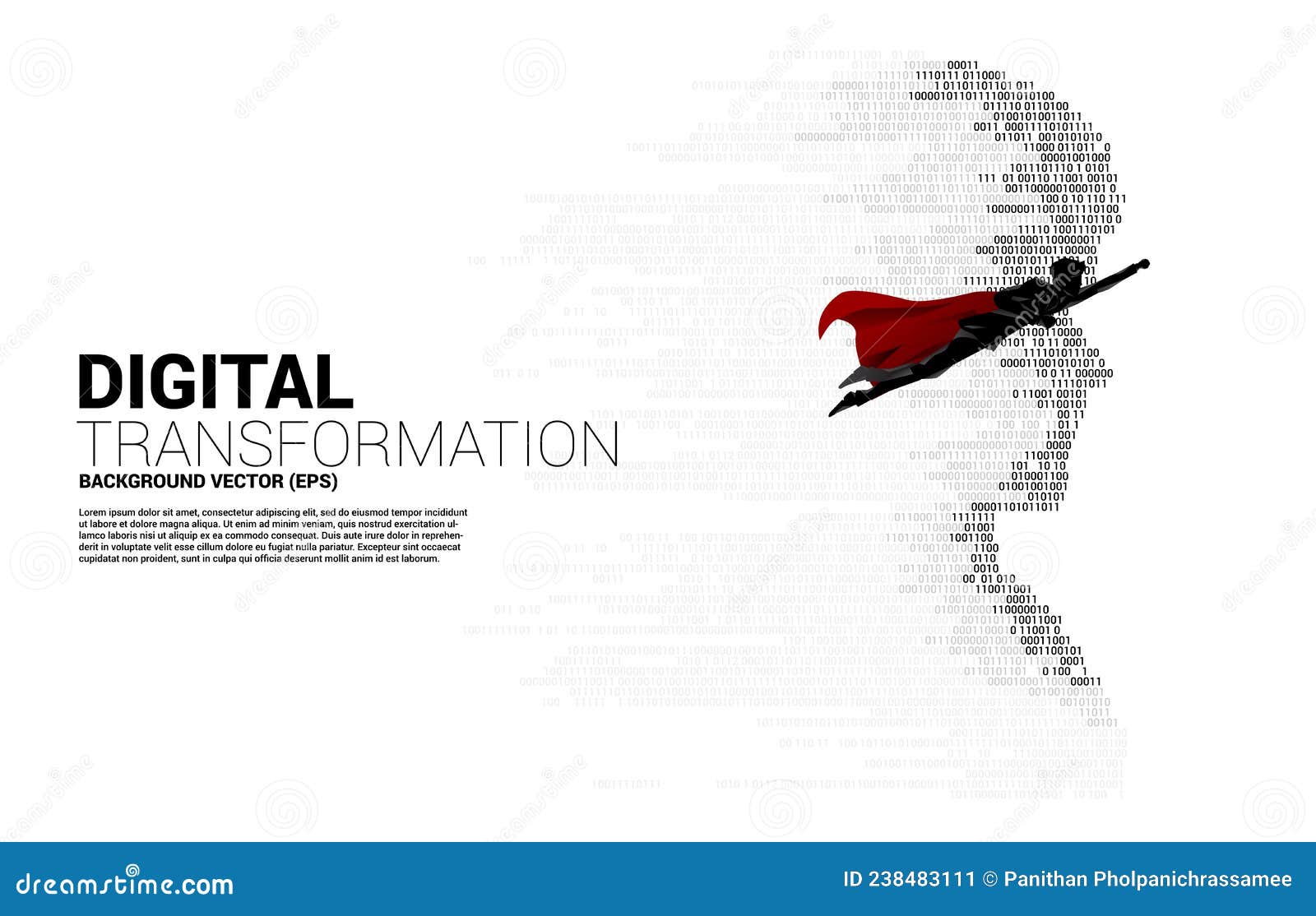 Superhero Transformation Businessman Isolated Vector Illustration ...