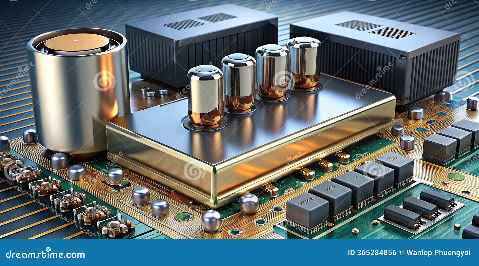 Silhouette Of PCR Amplifier And Hand With Test Tube, DNA Research ...