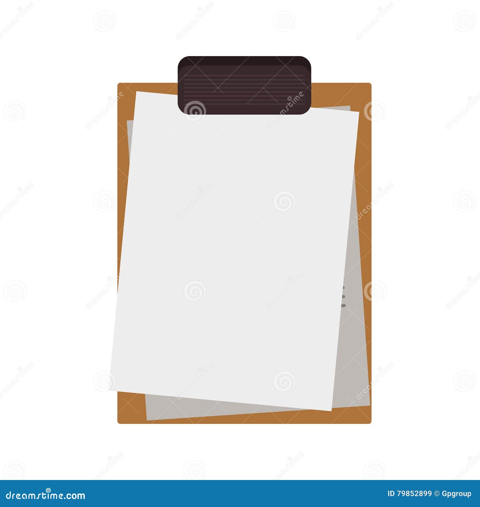 Silhouette with Table Notepad with Sheets Stock Vector - Illustration ...