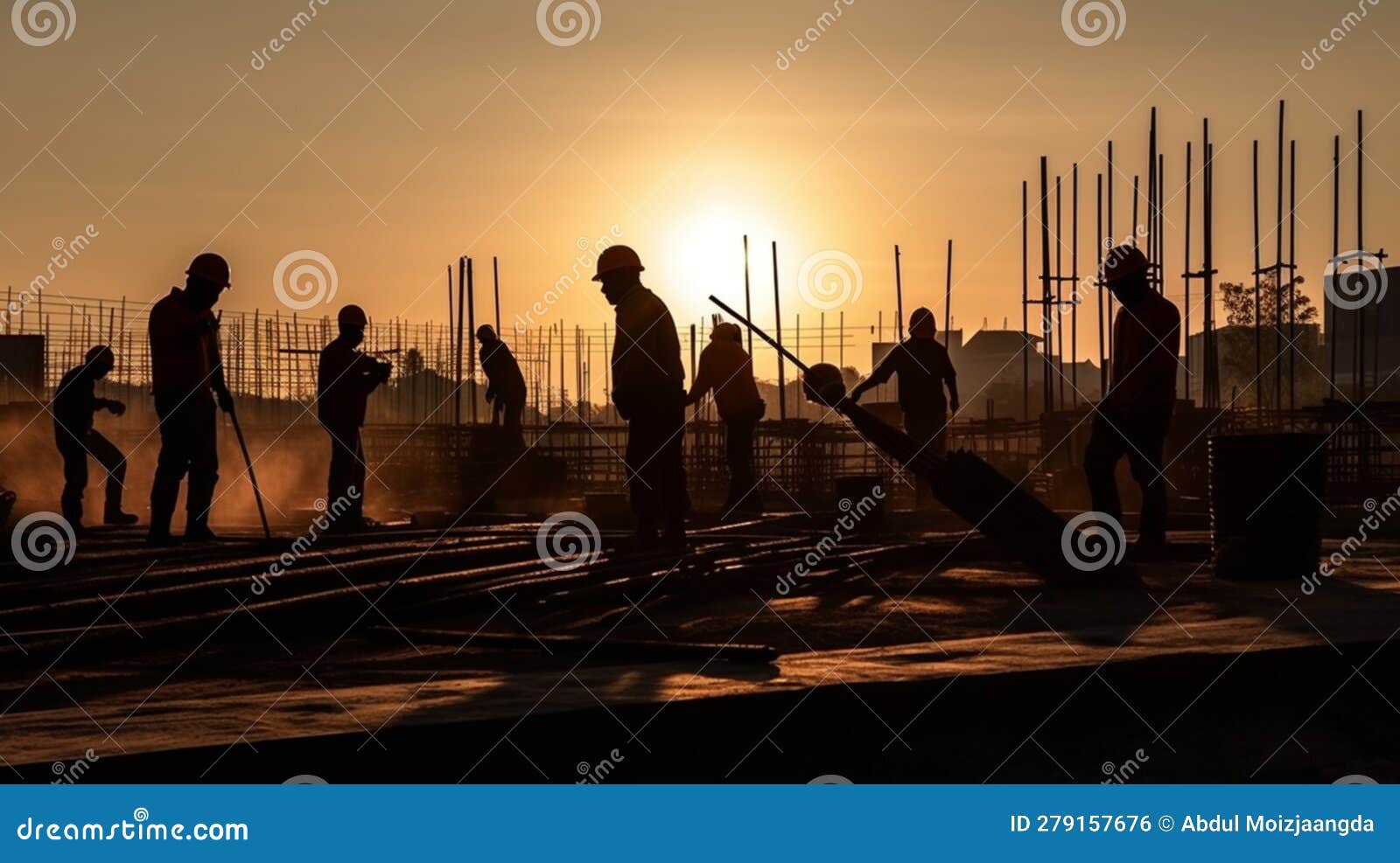 Teamwork In Construction: A Unified Front Stock Image | CartoonDealer ...