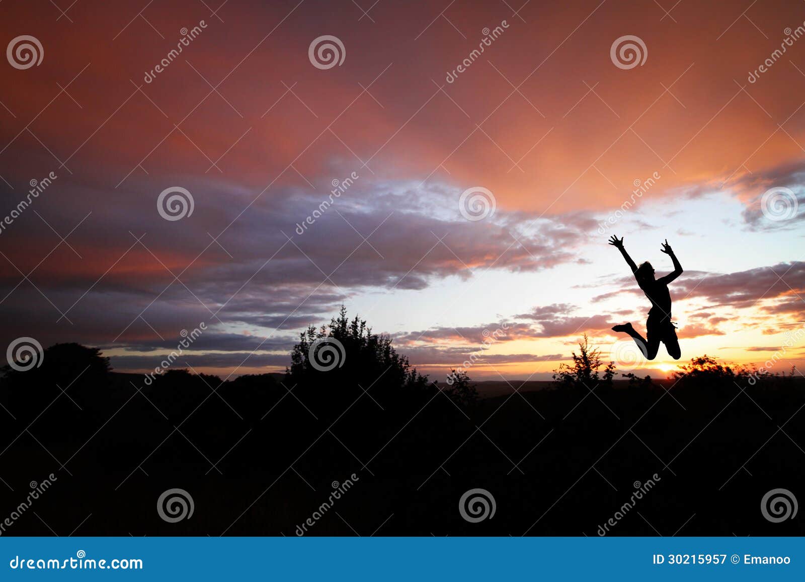 Teen Jumping in Sunset for Fun Stock Image - Image of sunset, celebrate ...