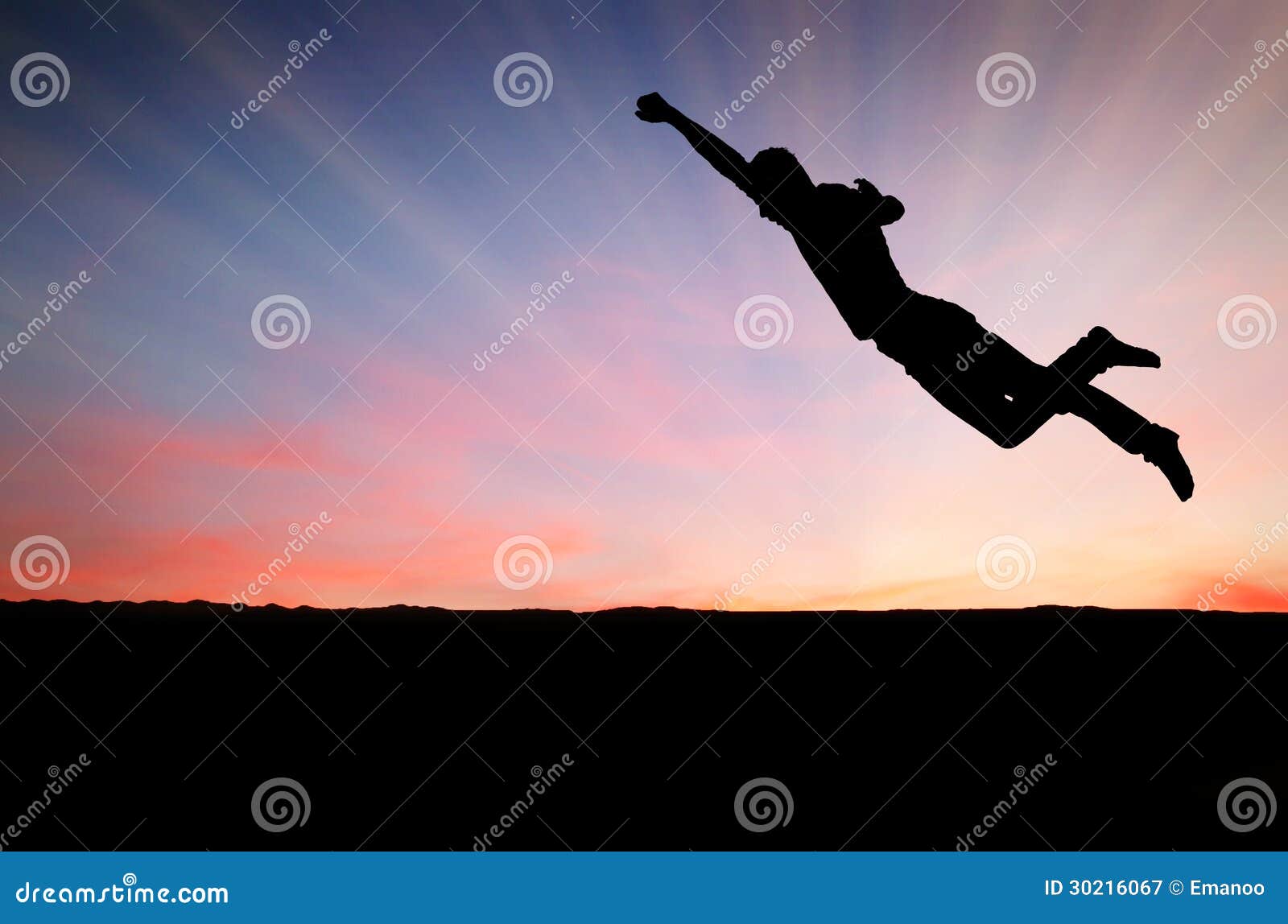 Teen Jumping in Sunset for Fun Stock Image - Image of people, success ...