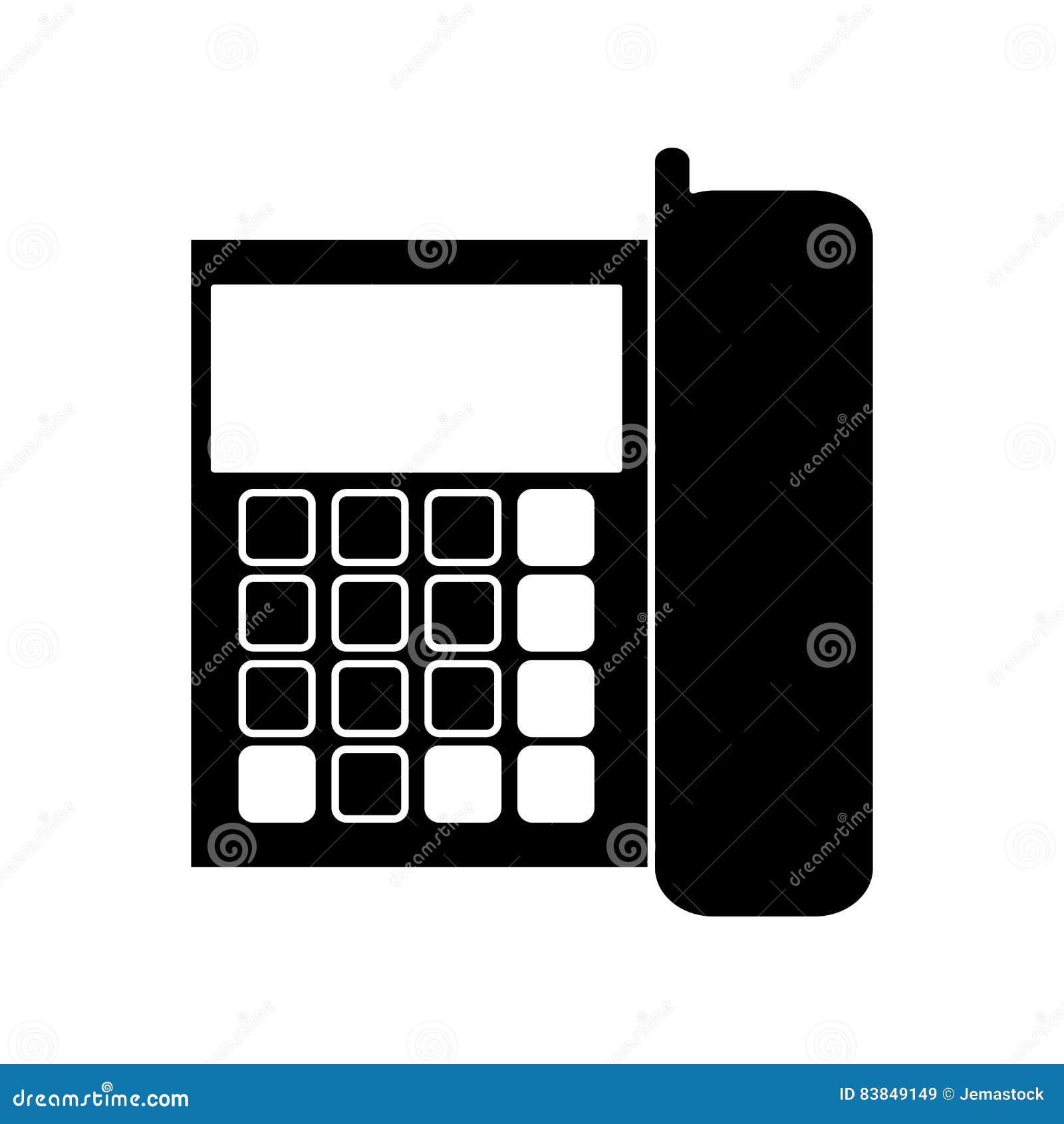 Silhouette Telephone Communication Call Office Stock Vector ...