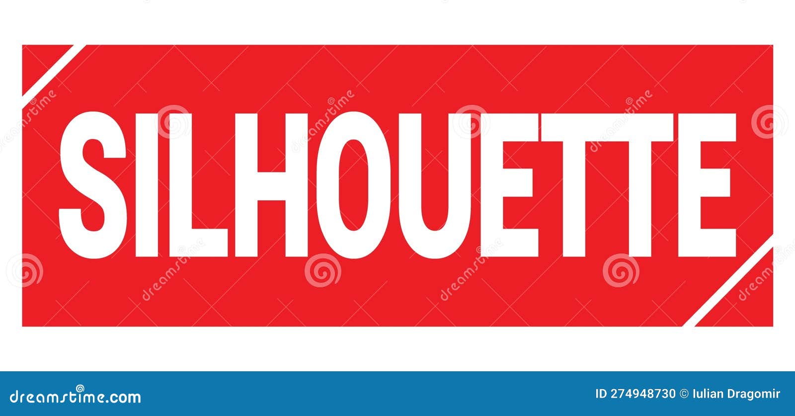 SILHOUETTE Text Written on Red Stamp Sign Stock Illustration ...