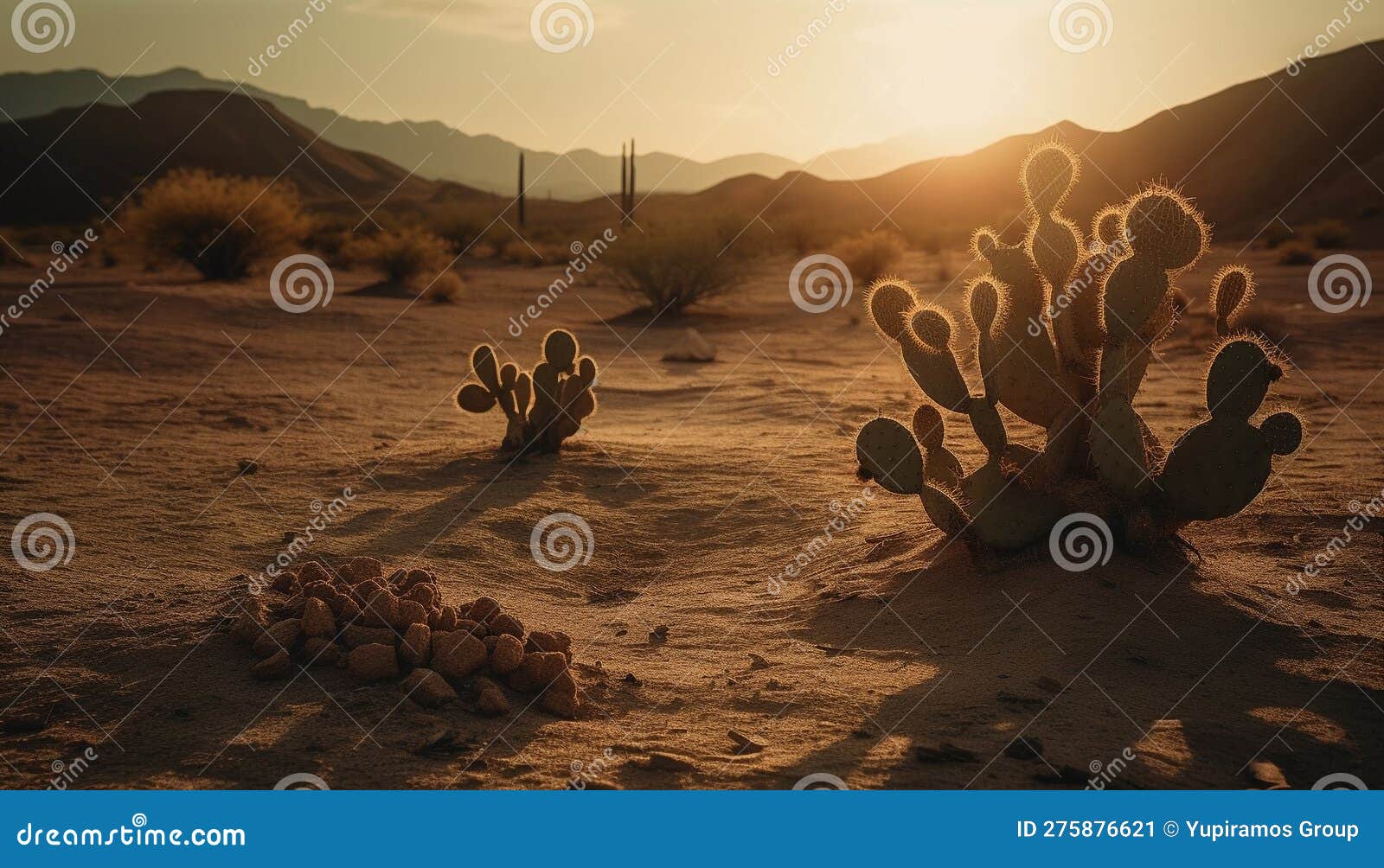 Silhouette of Thorn Tree in Arid Climate Generated by AI Stock ...