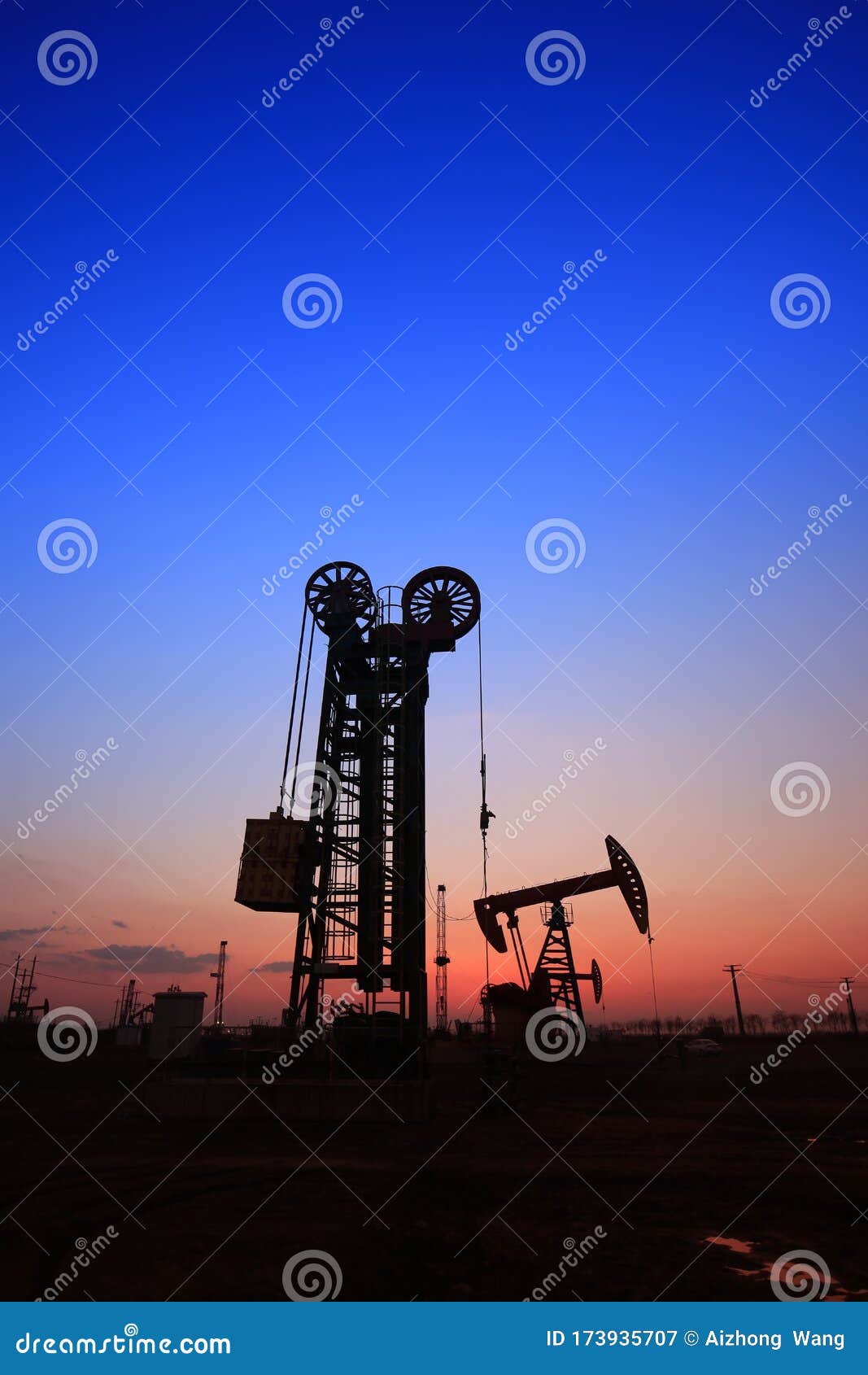 Tower type pumping unit stock image. Image of works - 173935707