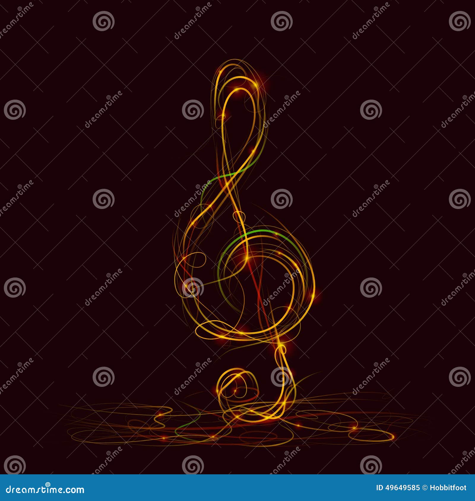 Silhouette of Treble Clef Fire Stock Vector - Illustration of audio ...
