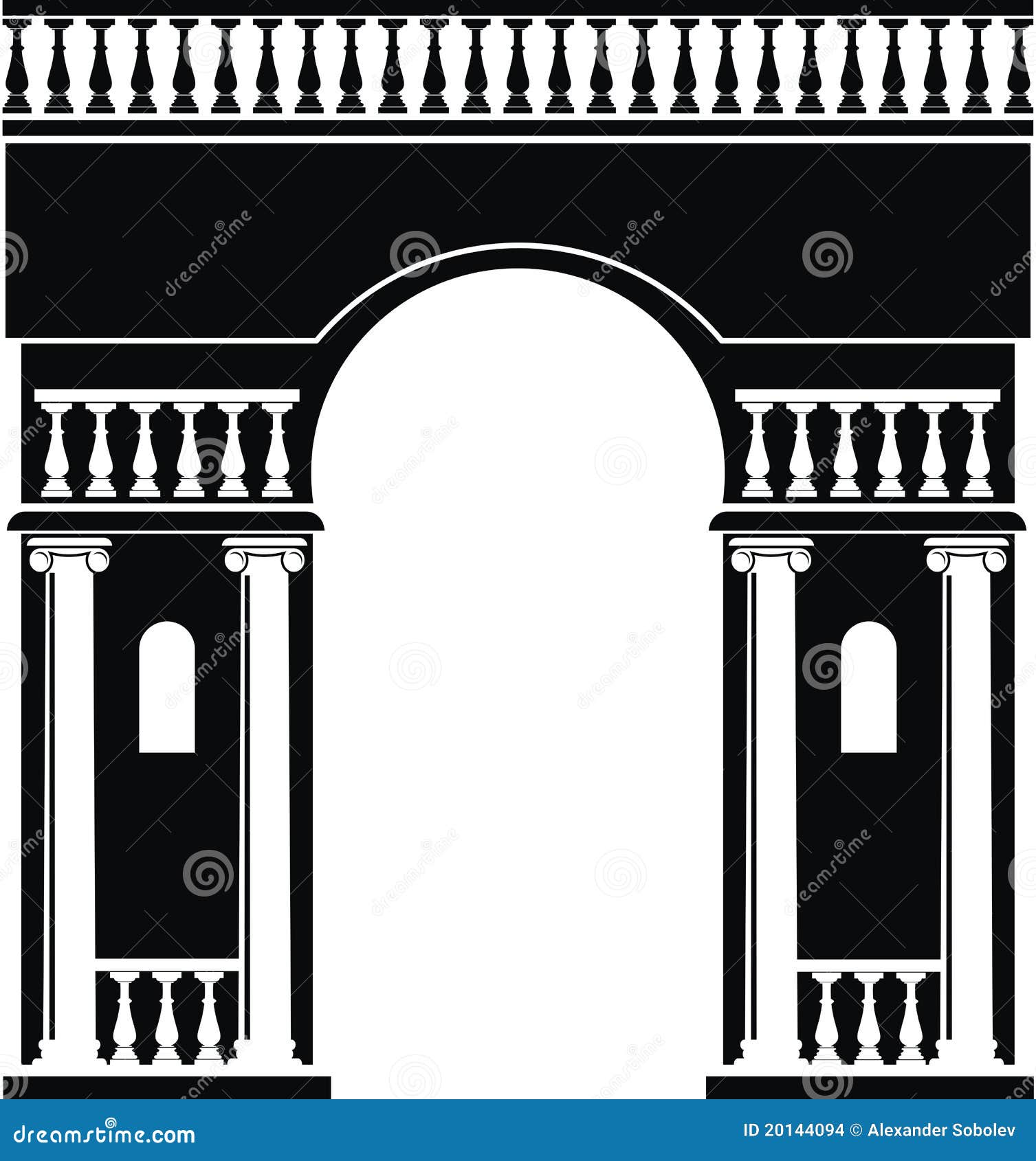 Silhouette Of Triumphal Arch Vector Illustration | CartoonDealer.com ...
