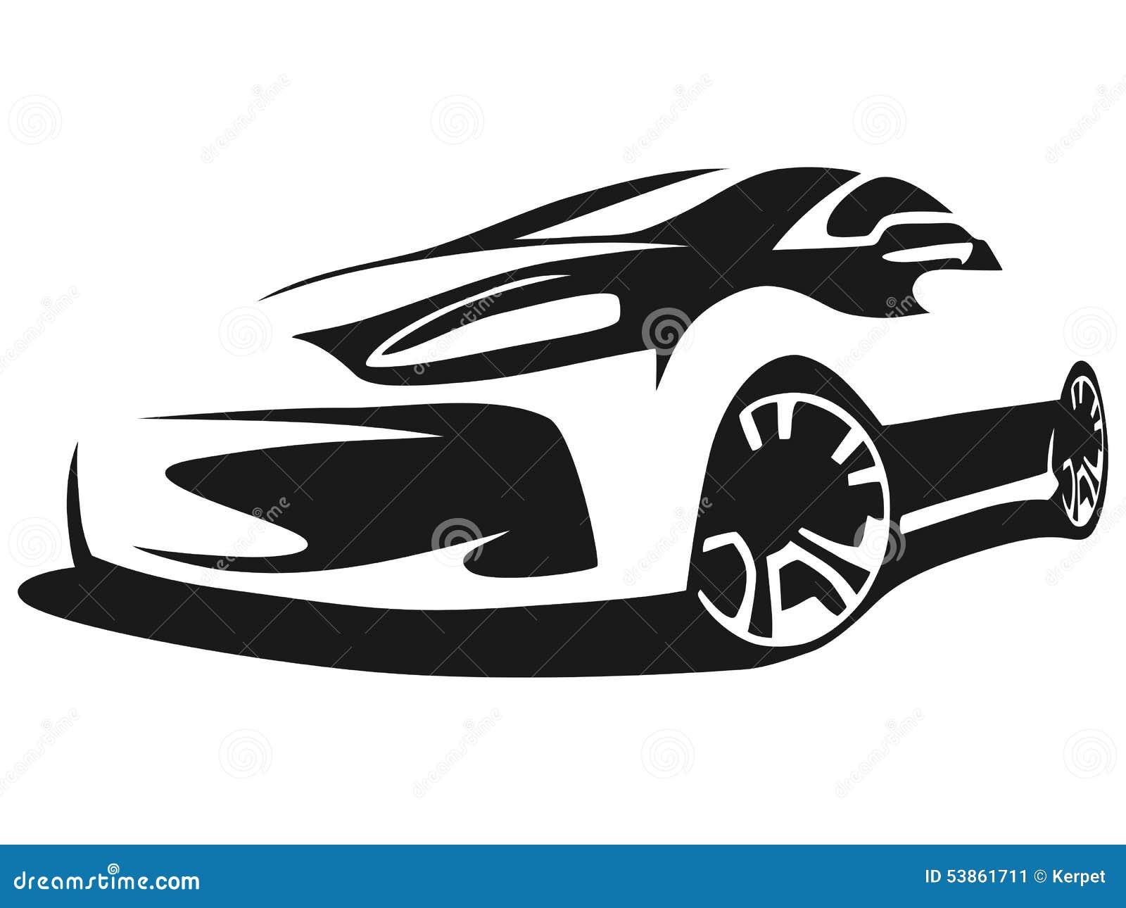 Silhouette Tuning Car Vector Illustration | CartoonDealer.com #65761958