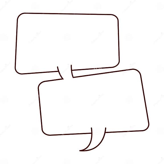 Silhouette Two Rounded Rectangle Callout Stock Vector - Illustration of ...