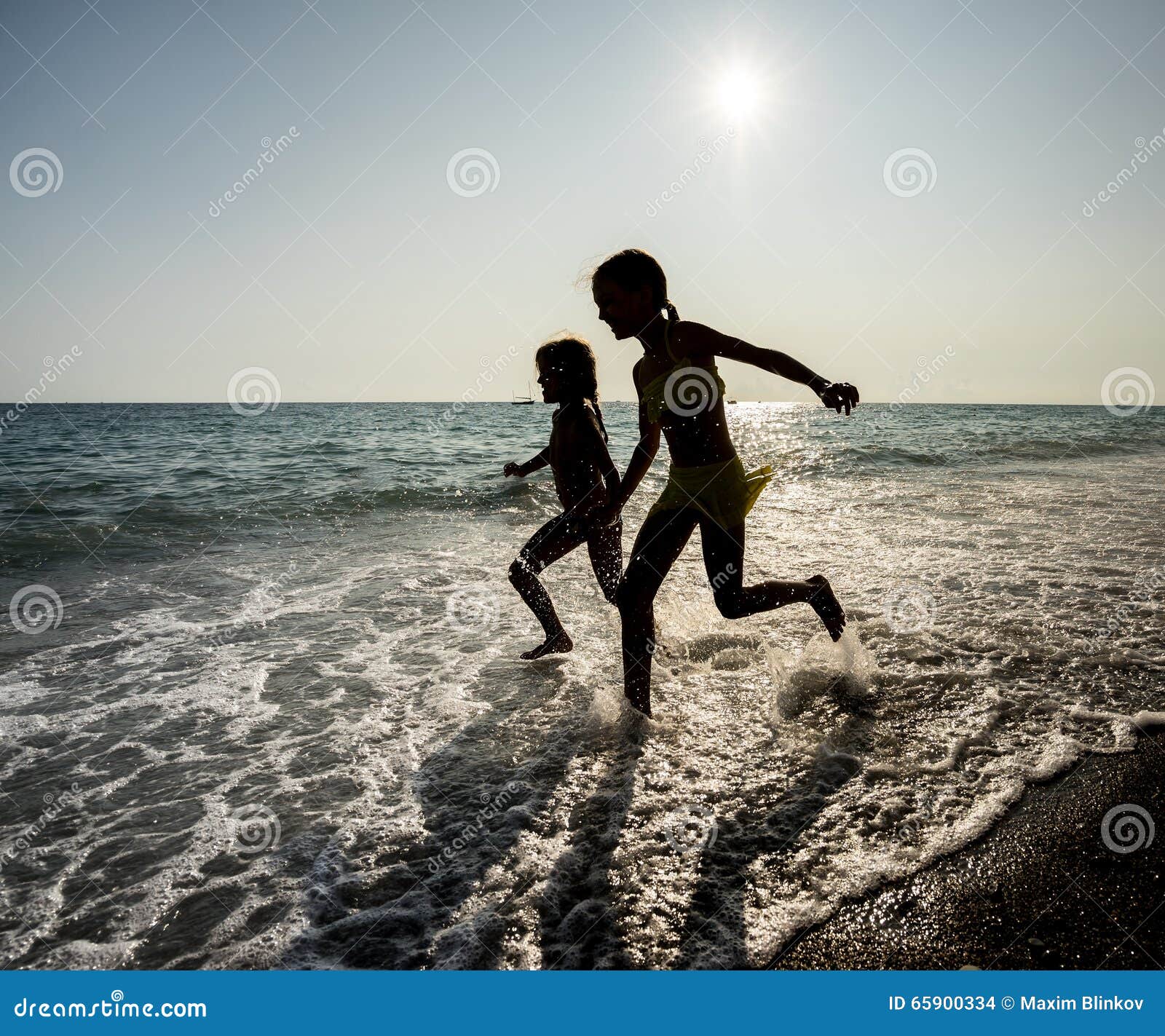 Silhouette of Two Young Sisters on the Sea Stock Photo - Image of rest ... Silhouette of Two Young Sisters on the Sea Stock Photo - Image of rest ...