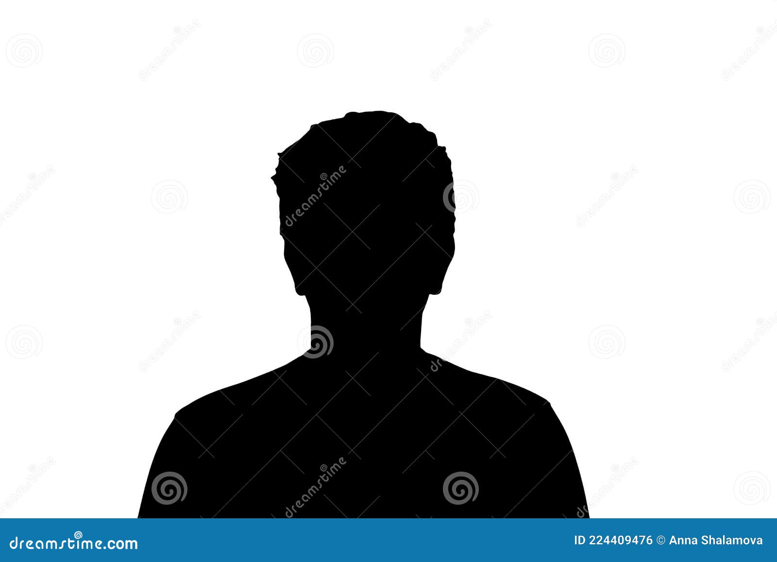 Silhouette of an Unknown Man. Anonymous Portrait of a Man in the Shadow ...