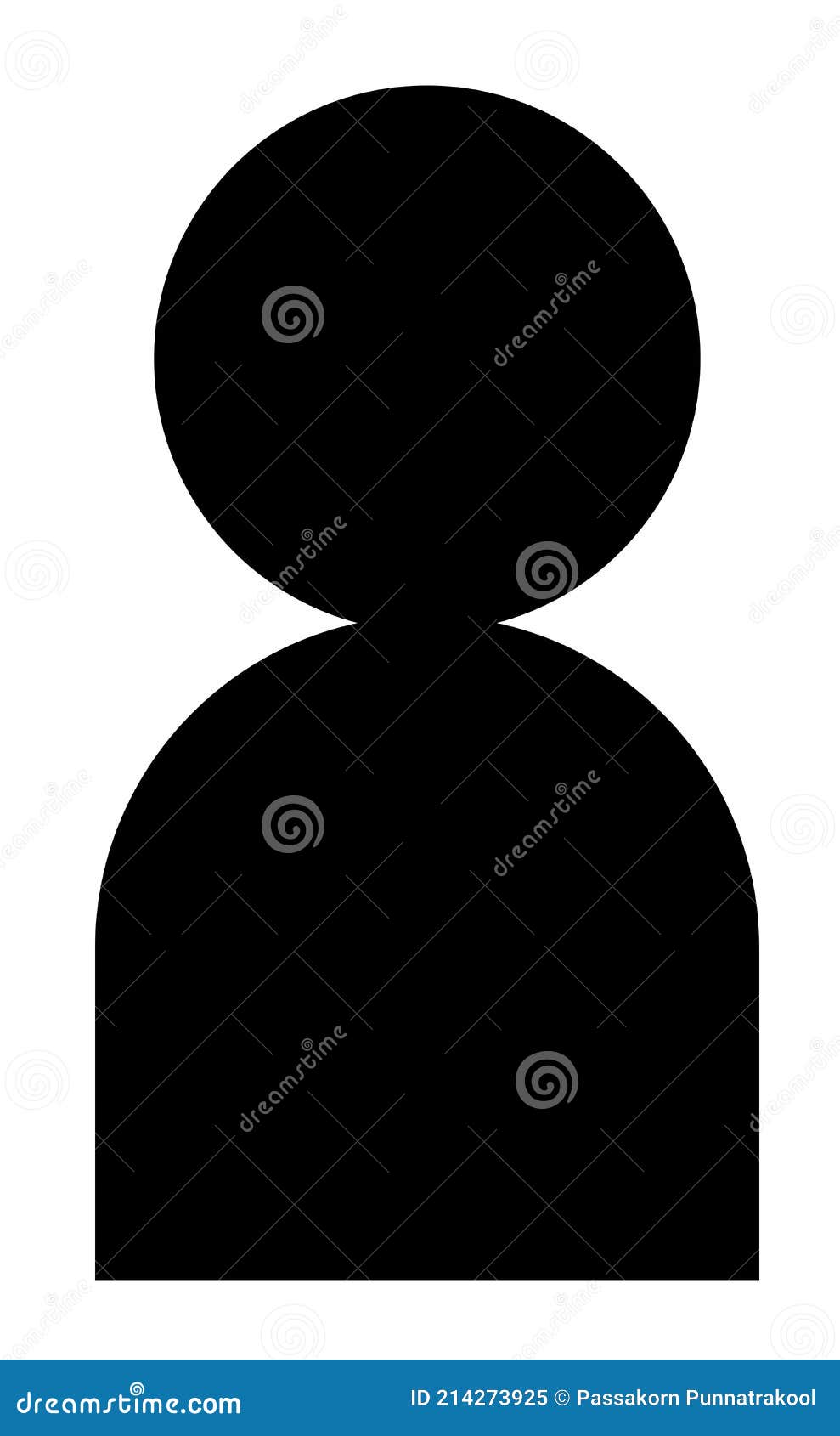 Silhouette Upper Half Human Stock Illustration - Illustration of human ...