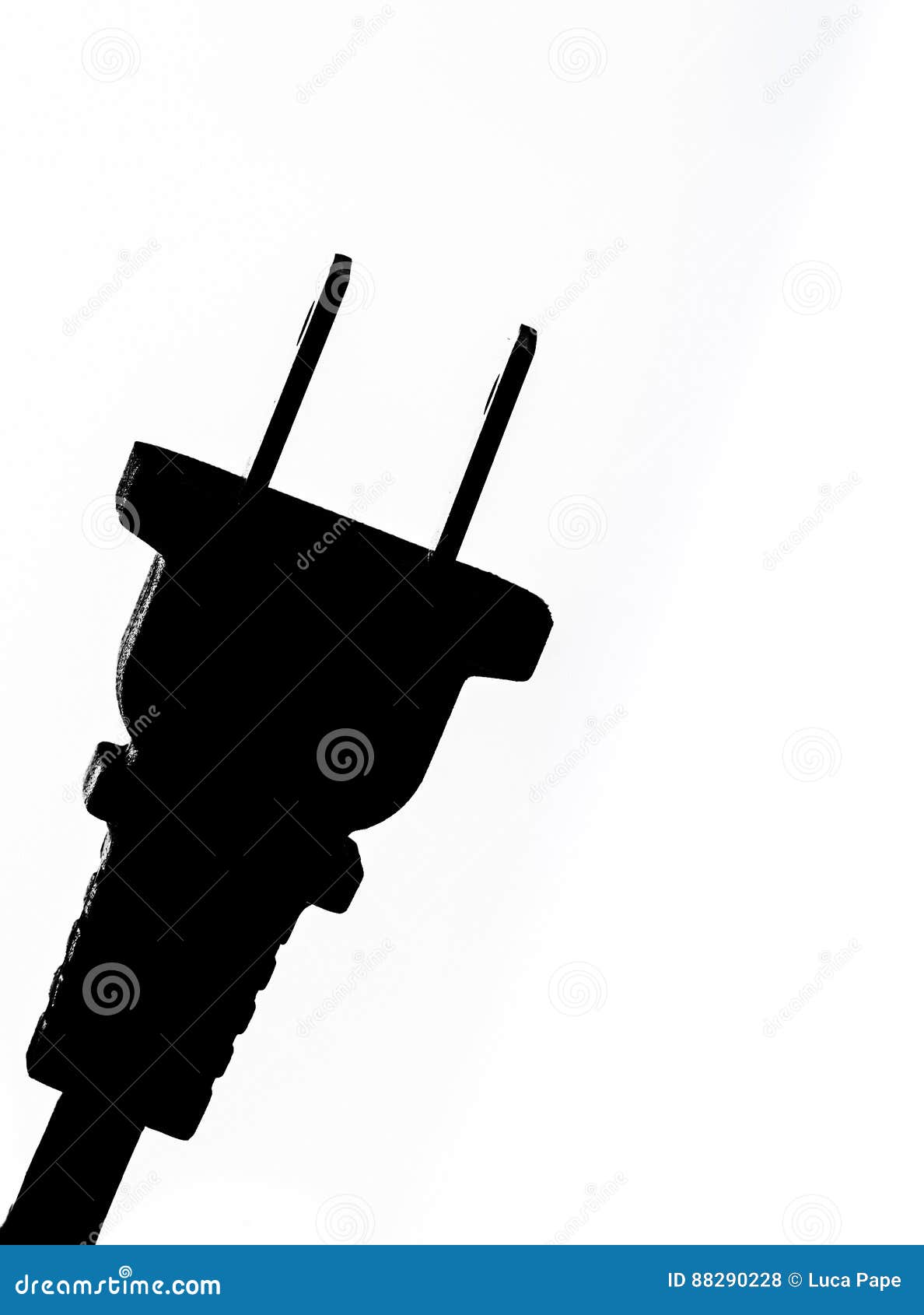 Silhouette of US Power Plug Isolated on White Stock Photo - Image of ...