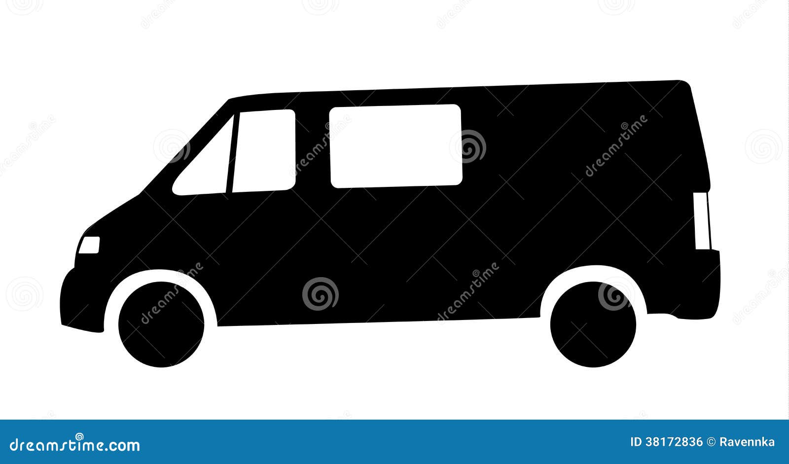 Silhouette of van car stock vector. Illustration of commercial - 38172836