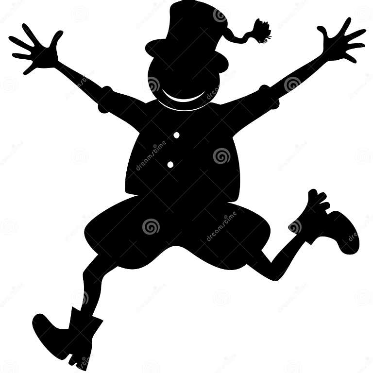 Silhouette Vector of Joyful Jester Jumping for and Creative Projects ...
