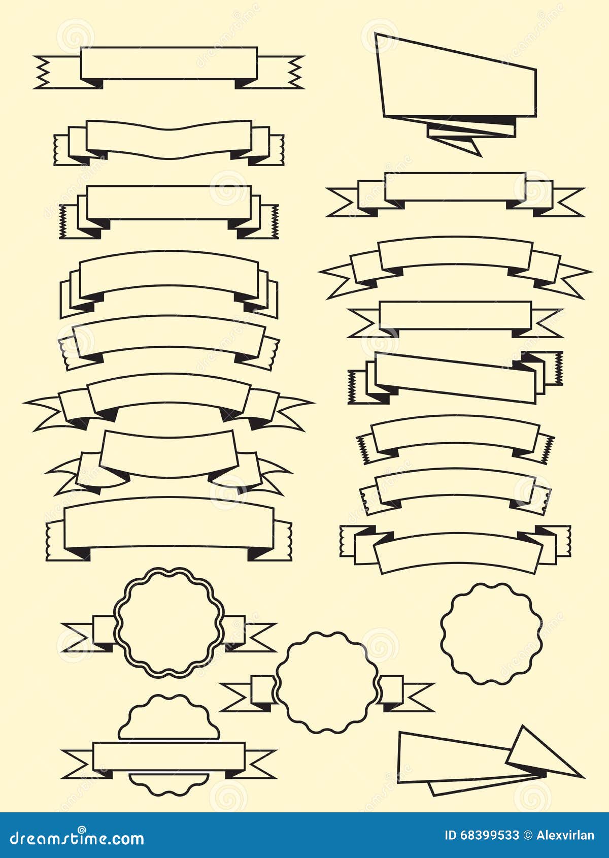 Silhouette Vector Labels and Banners Stock Vector - Illustration of ...