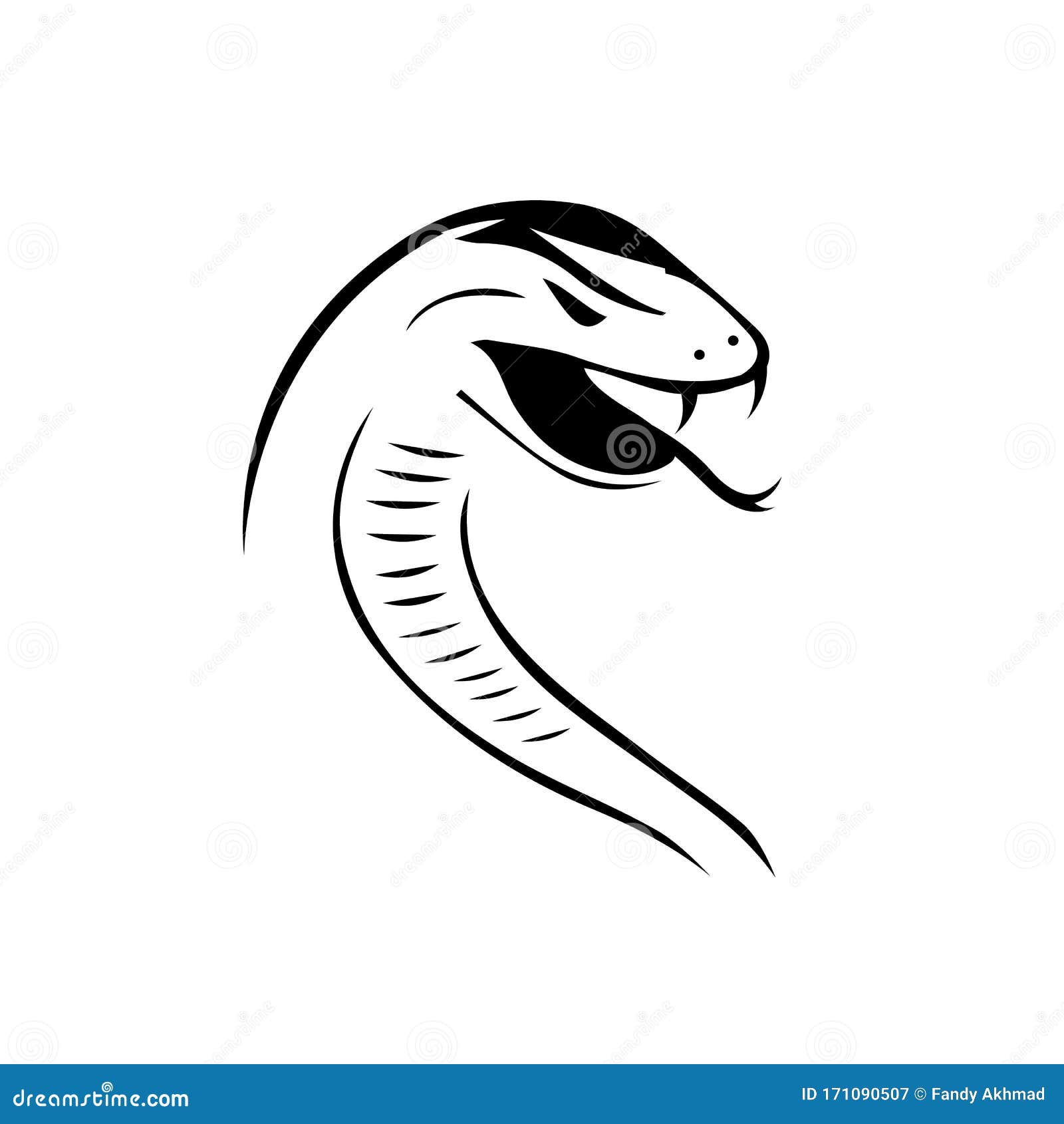 Snake Logo In Circle.Vector Yellow Snake Icon. Stock Photo ...