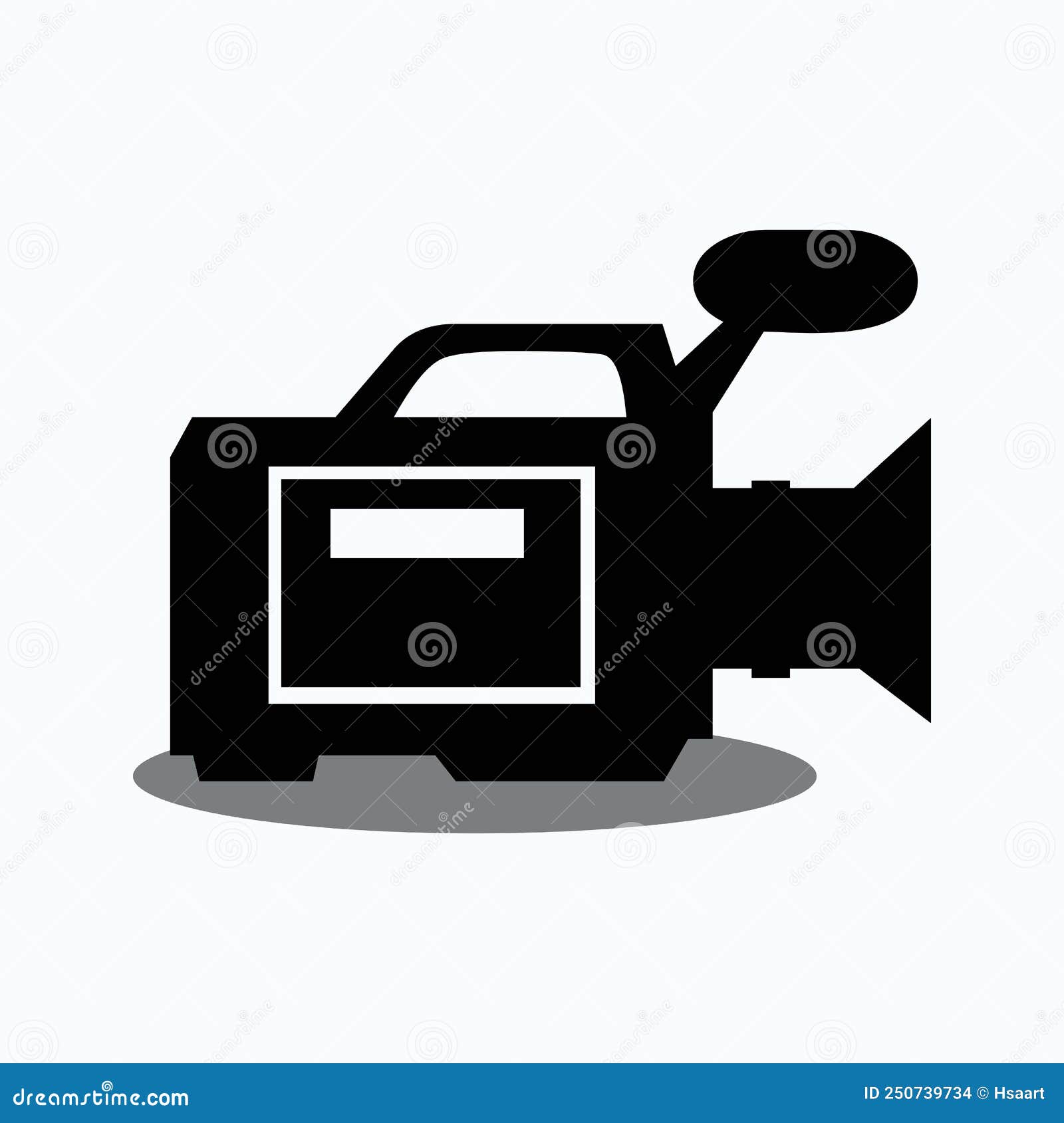 Silhouette Video Recorder Cinema Camera Stock Vector - Illustration of ...