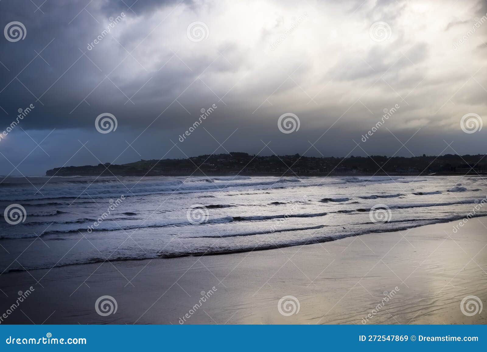 Tide Coming On Beach In Croatia, Path Around The Sea With Splashing ...
