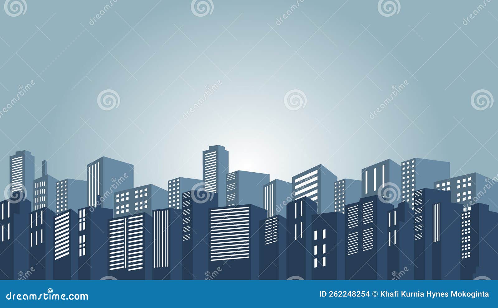 Silhouette View of the City from the Rooftop of a Tall Building Stock ...