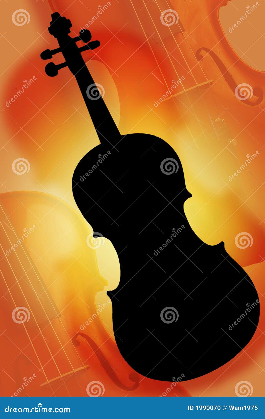Silhouette Of A Violin Royalty-Free Stock Photography | CartoonDealer ...
