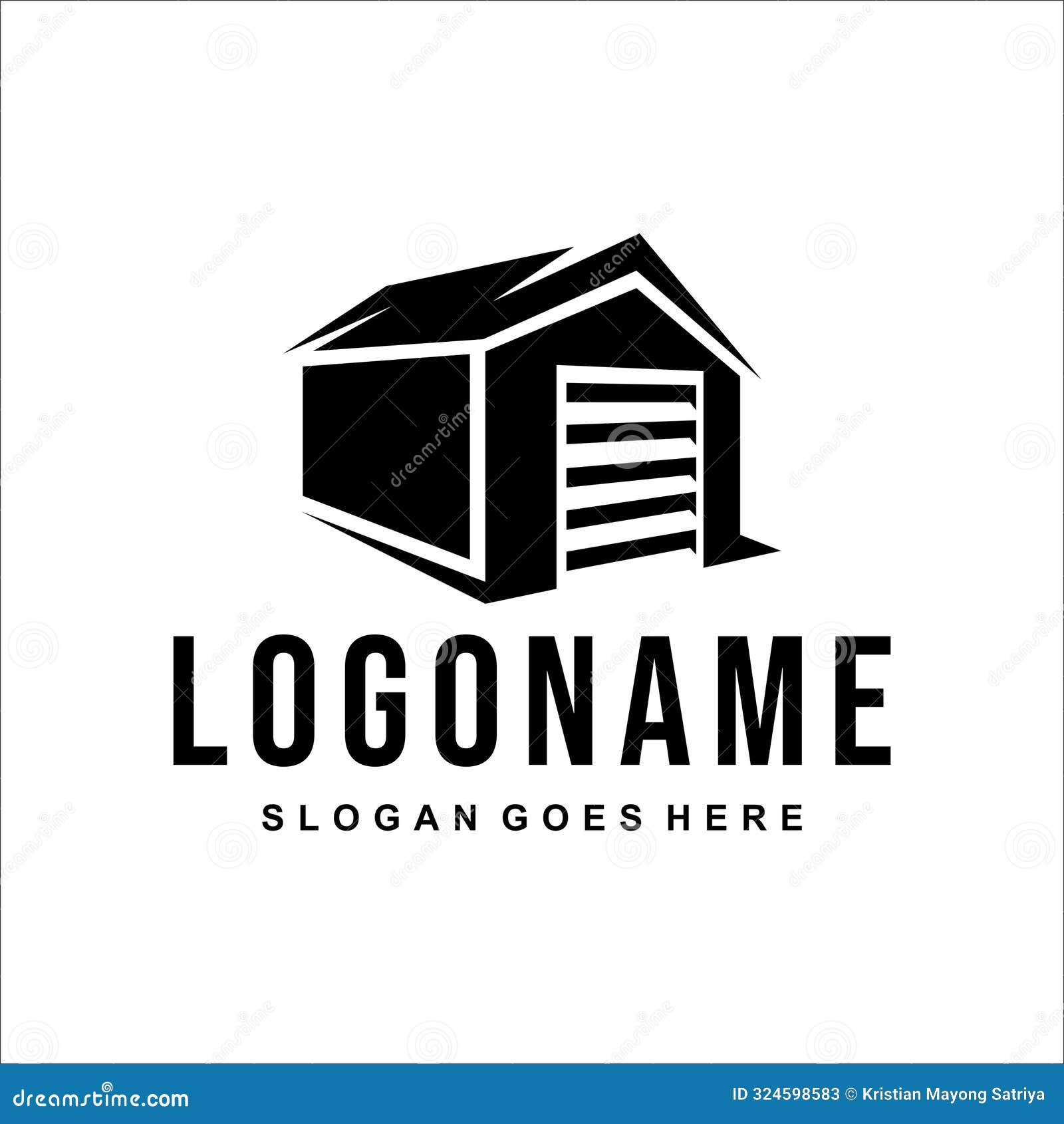 Silhouette Warehouse Factory Industry Logo Vector Illustration Design ...