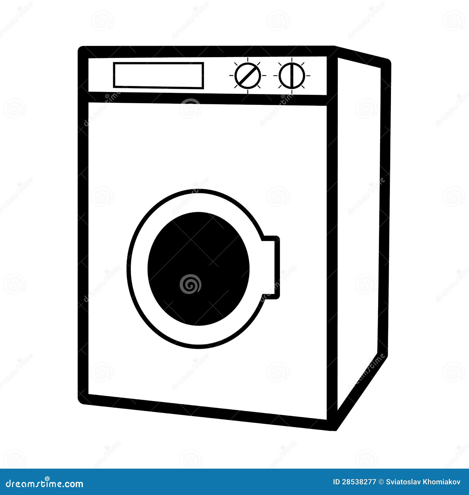 Silhouette washing machine stock vector. Illustration of shape - 28538277