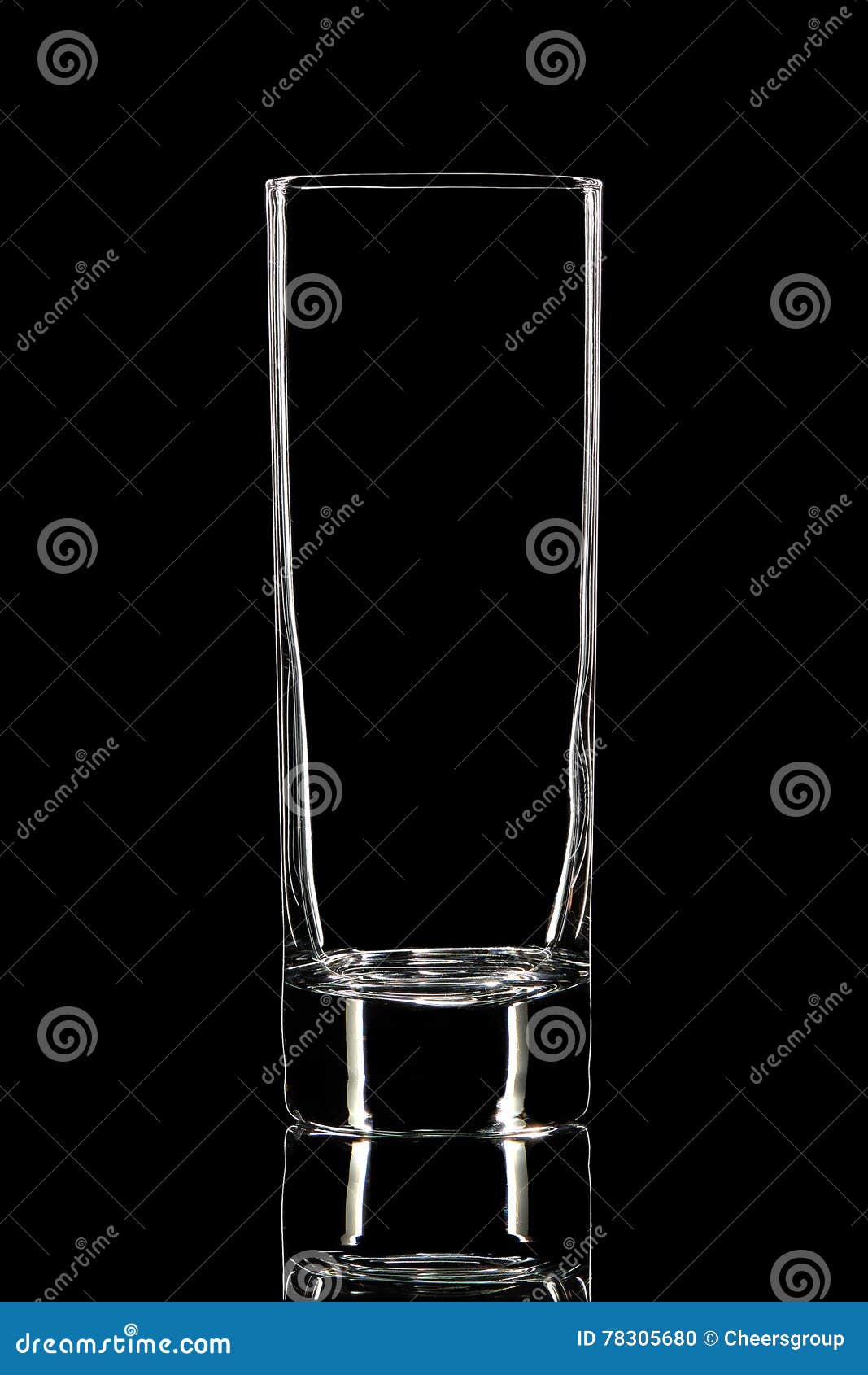 Silhouette of White Cocktail Glass with Clipping Path on Black ...