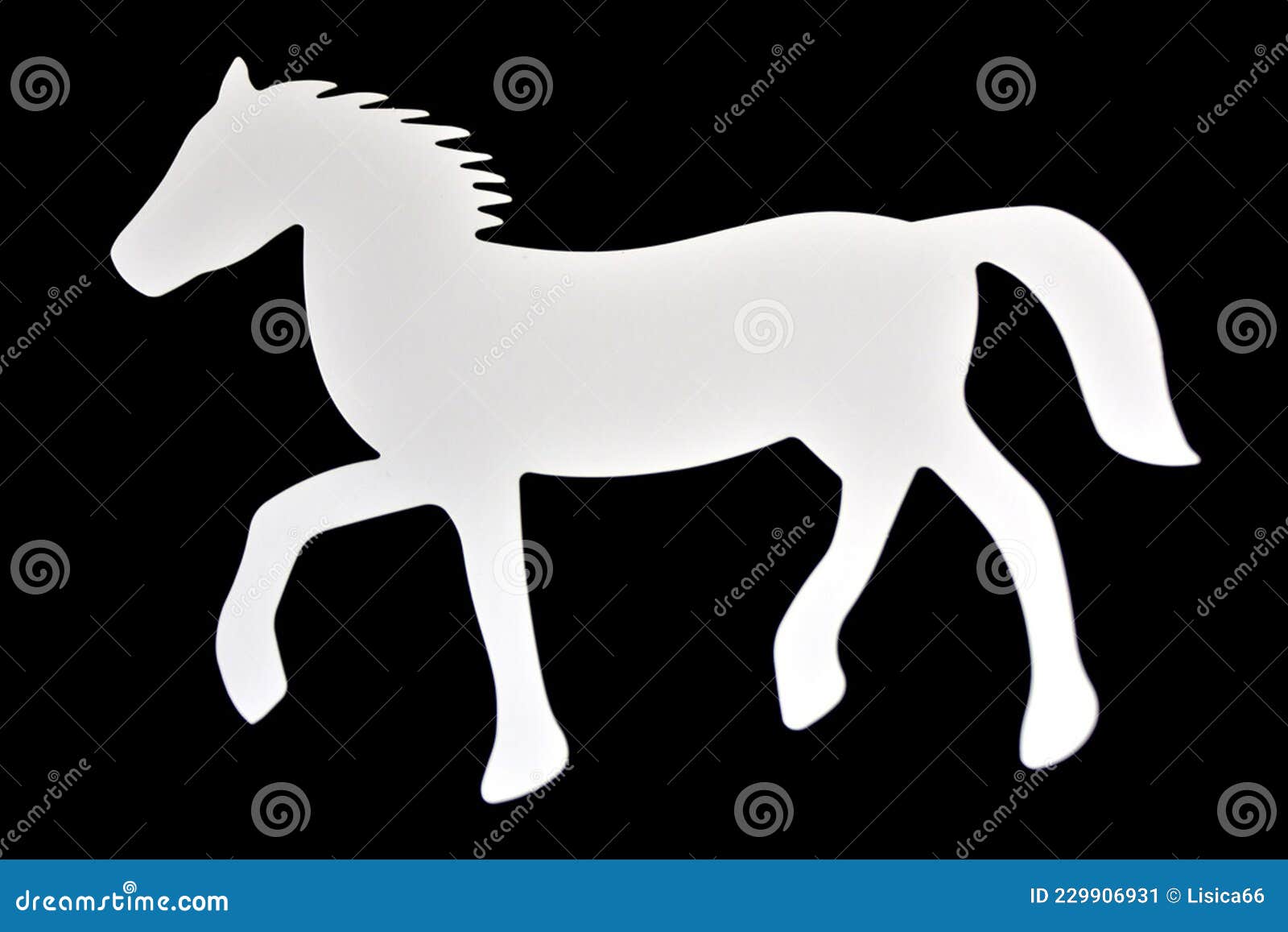 Silhouette of a White Horse Stock Image - Image of mare, grace: 229906931