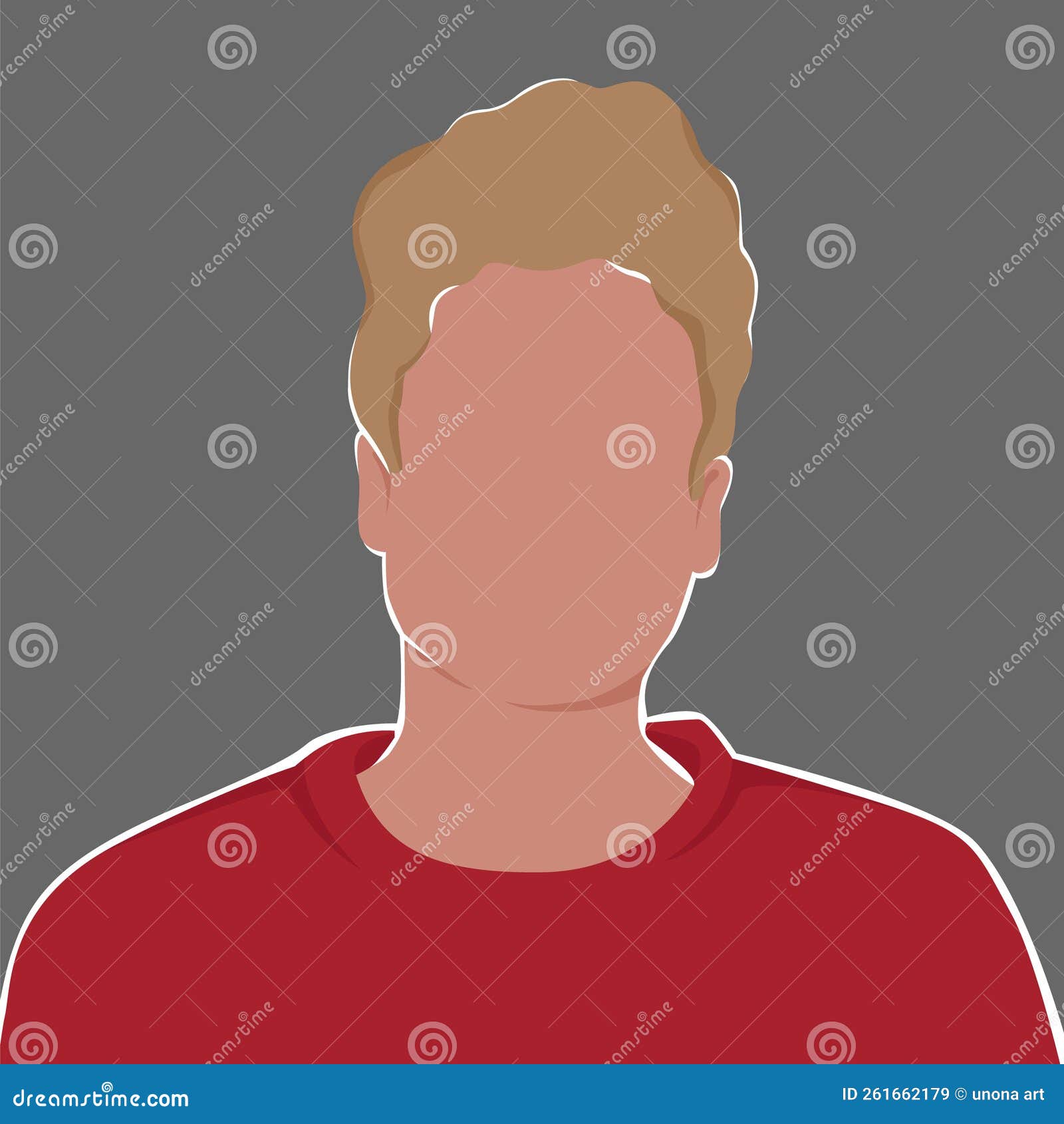Silhouette of a White Man. Modern Flat Vector Stock Vector ...