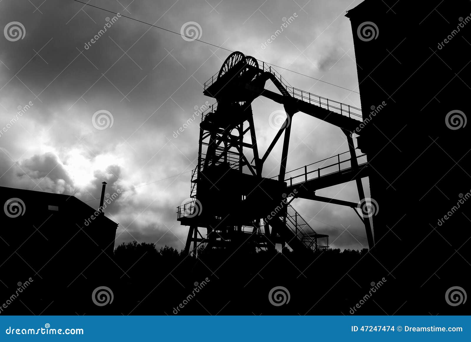 Colliery Pit Head Wheels Stock Photo | CartoonDealer.com #2000568