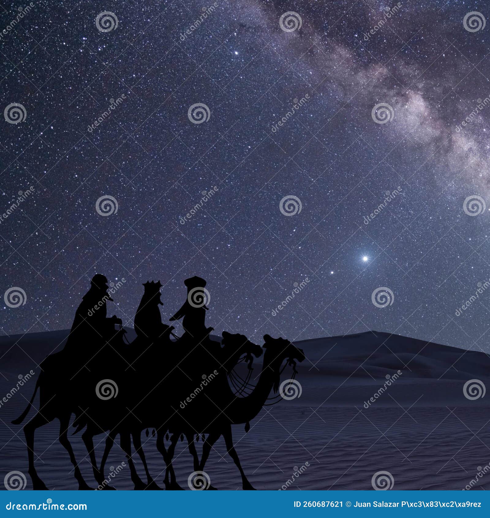 Silhouette of the Wise Men, Simulation of the Journey of the Wise Men ...
