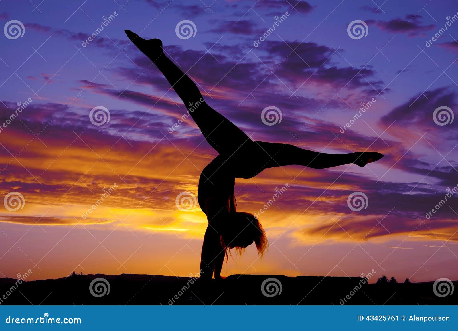 Handstand Splits Silhouette