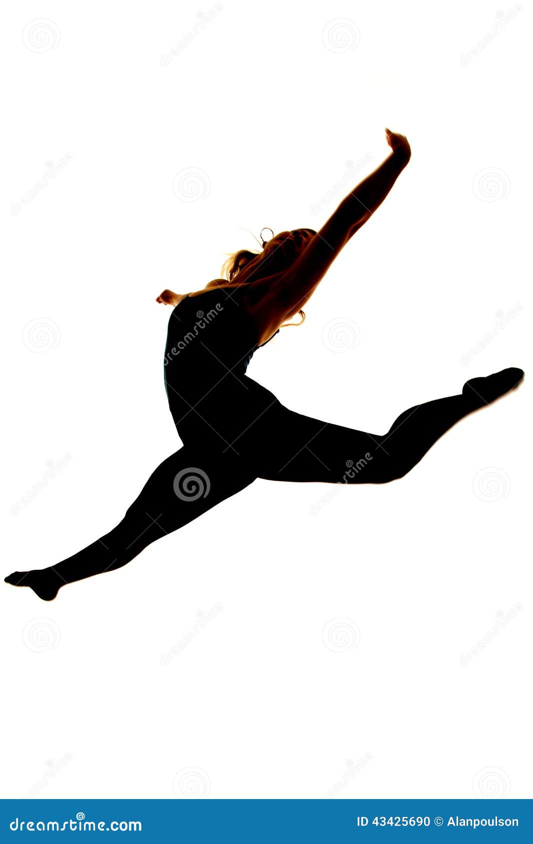 Silhouette of Woman Dancing Jump Stock Photo - Image of active ...