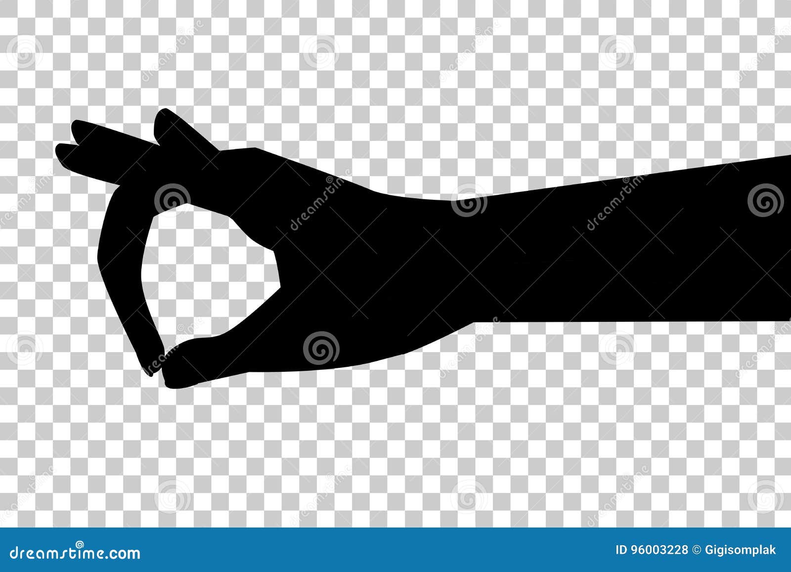 Silhouette Woman Hand - Picking Something Stock Vector - Illustration ...
