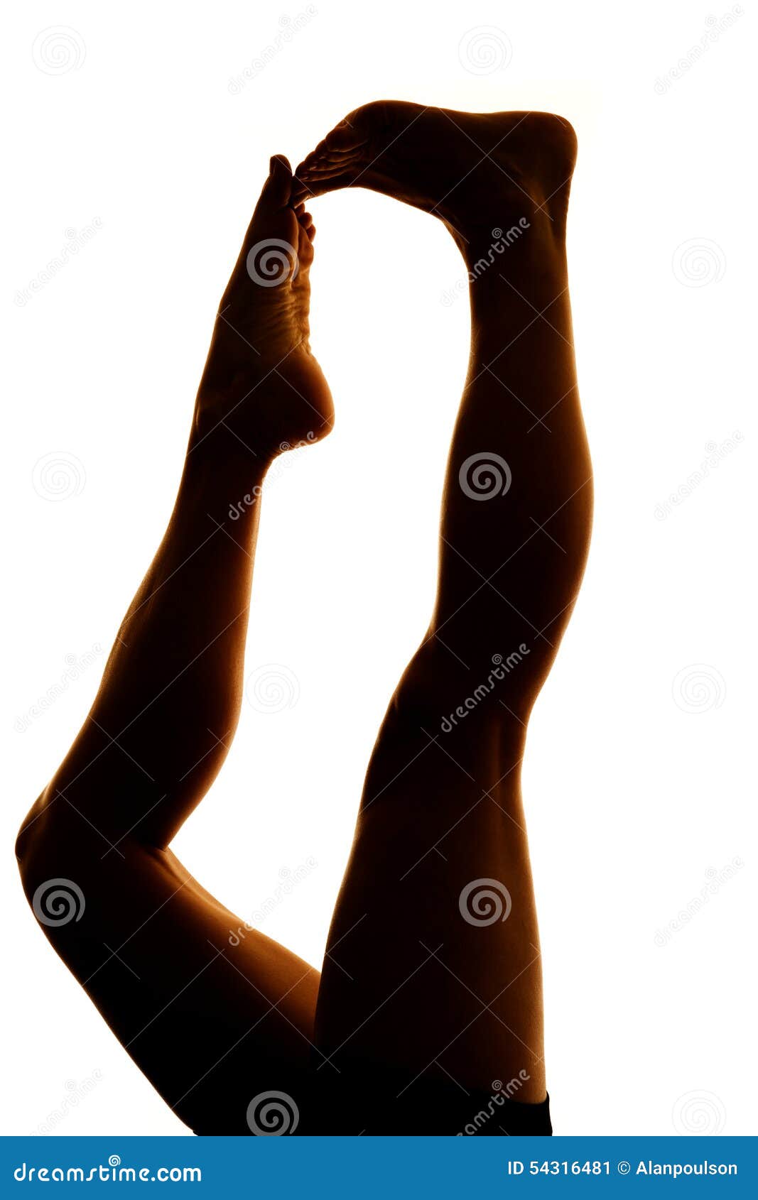 Silhouette of Woman Legs Up in a Pose Stock Image - Image of lifestyle ...