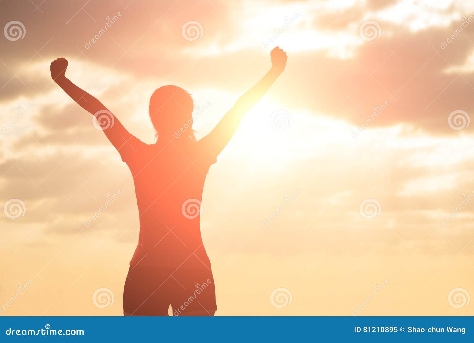 Silhouette of woman pray stock image. Image of forgiveness - 81210895