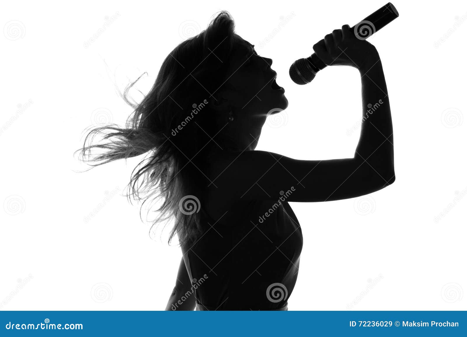 Person Singing Silhouette