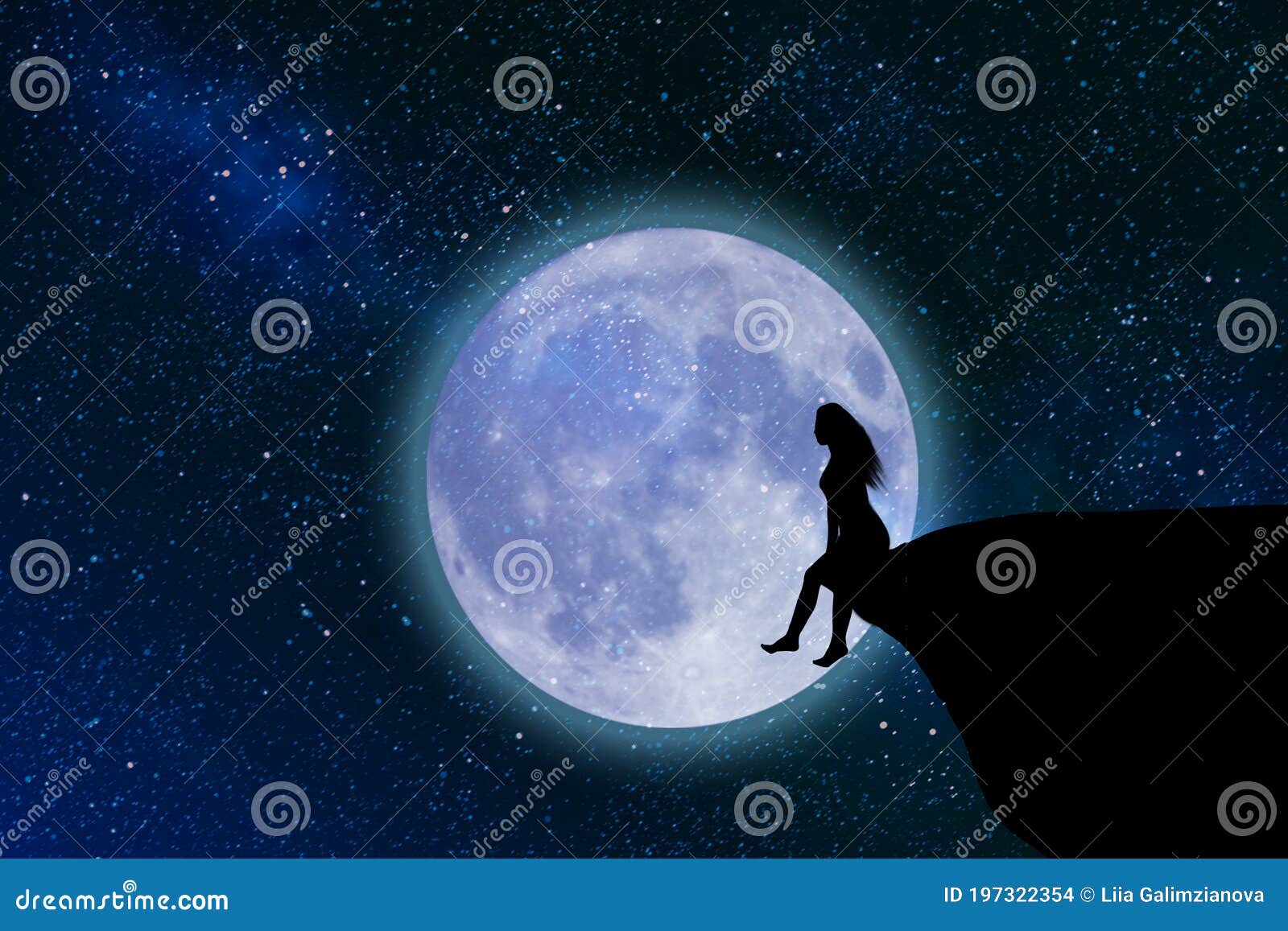 Sitting On A Cliff, Vector Illustrations | CartoonDealer.com #72492803