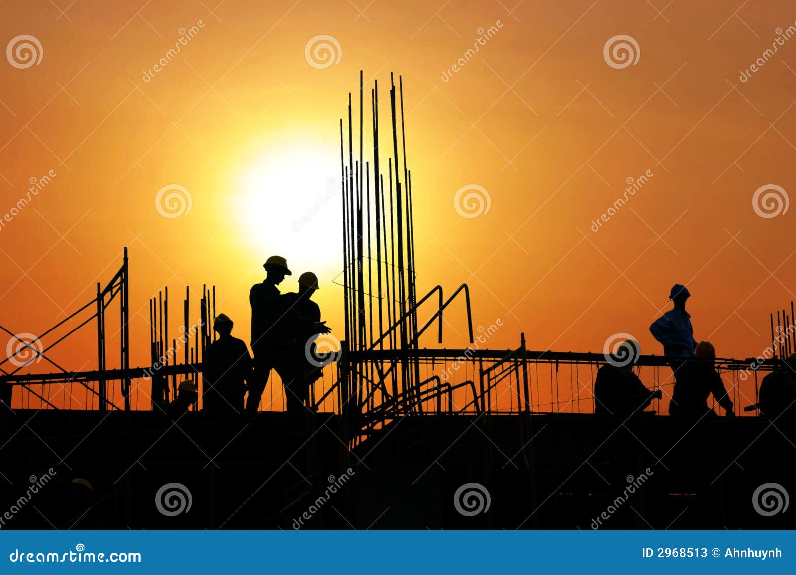 Silhouette workers stock image. Image of dramatic, residence - 2968513