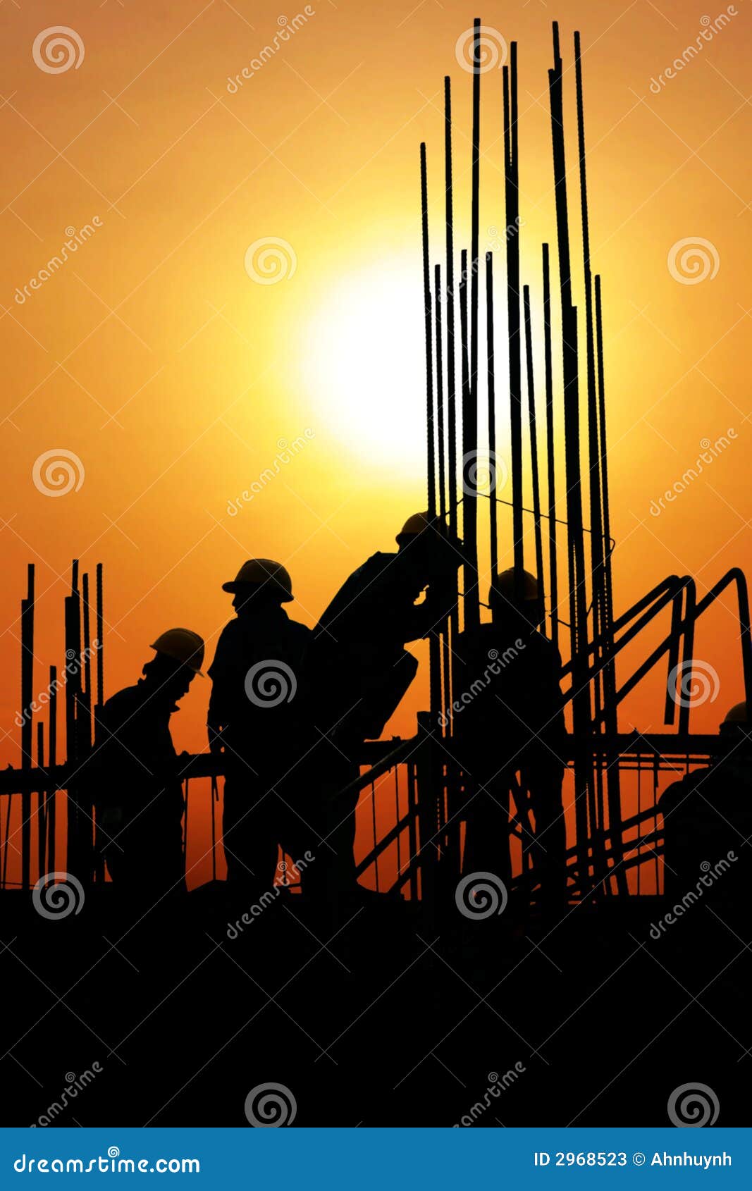 Silhouette workers stock image. Image of scene, commercial - 2968523