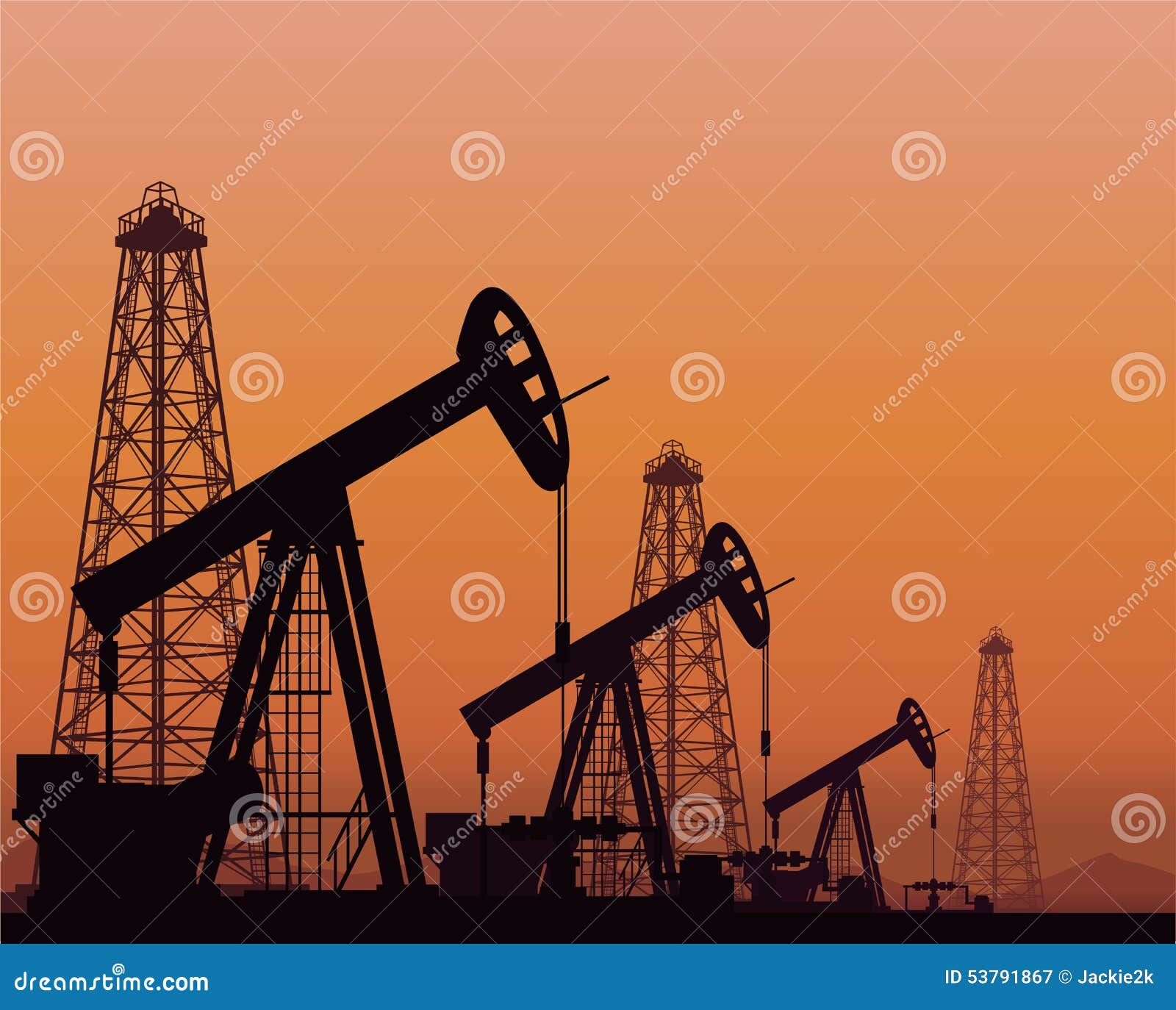 A Well Digging Silhouette