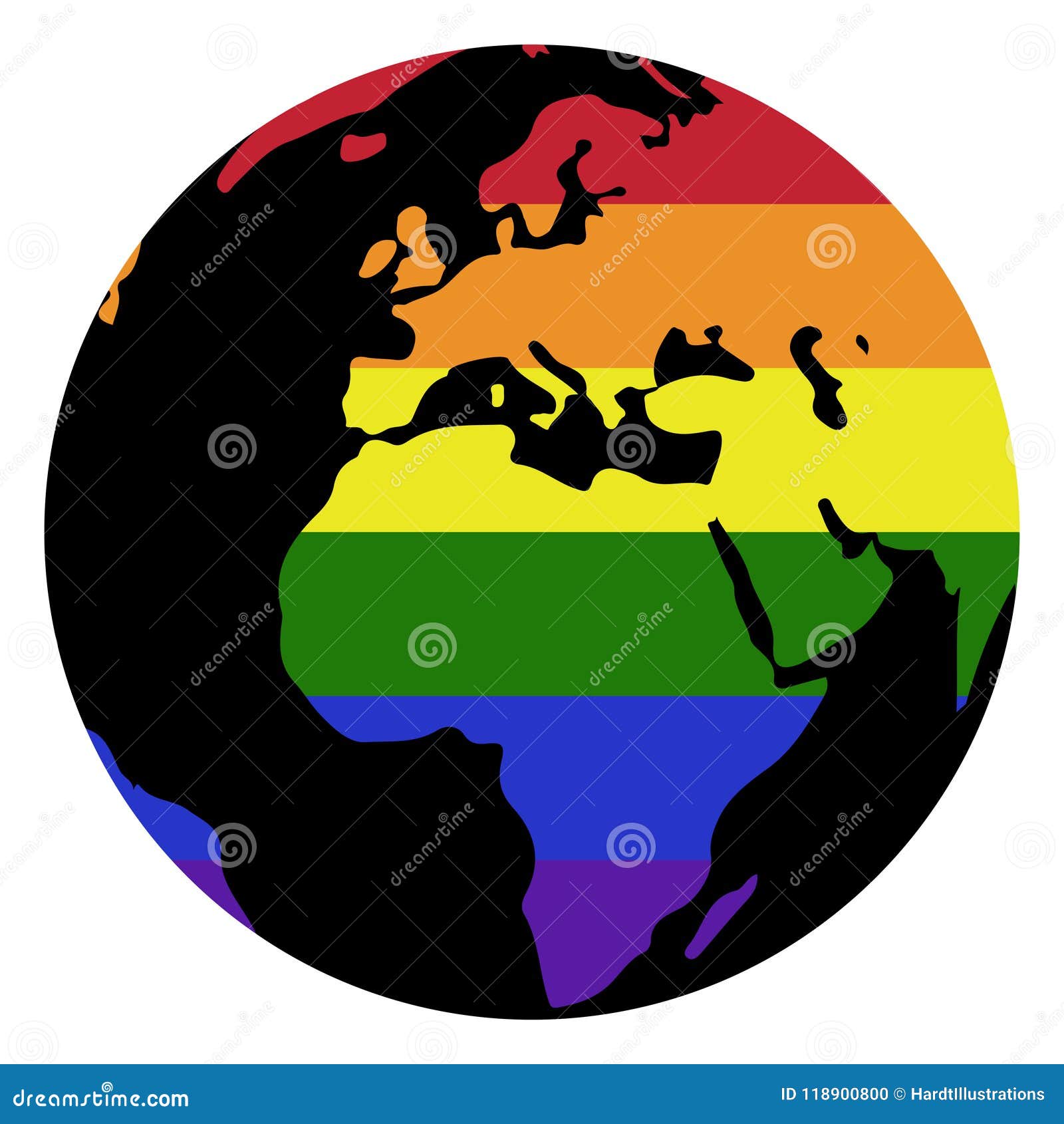 Rainbow World stock vector. Illustration of decoration - 118900800